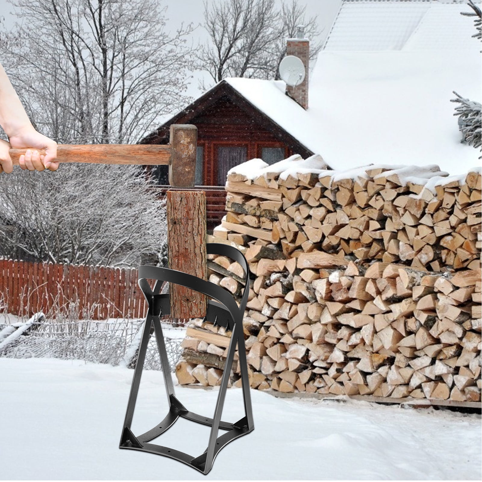 KFFKFF Firewood Splitter, Q235 Steel Wood Splitter Wedge, for Splitting ...