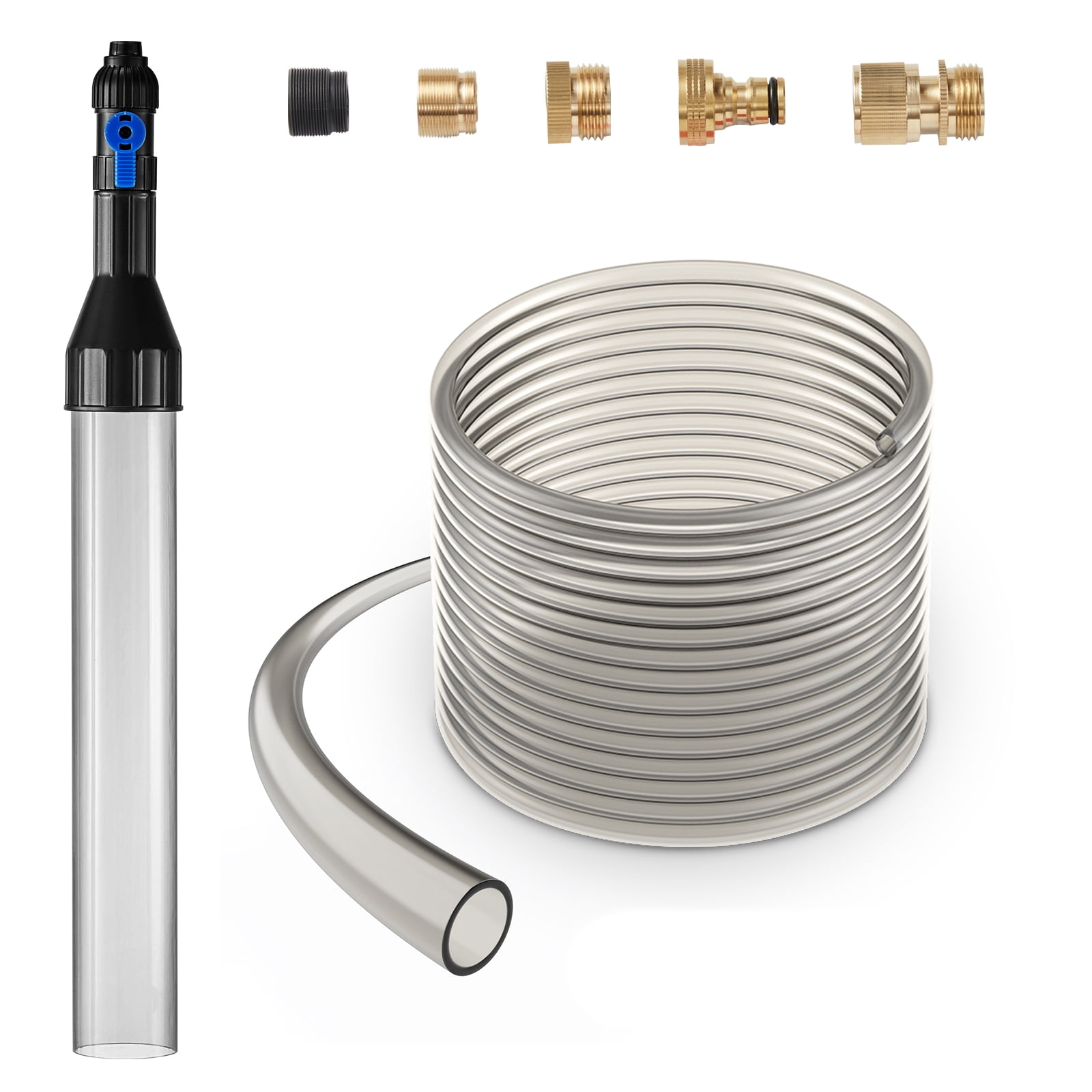 KFFKFF Fish Tank Siphon Cleaner, 33 ft PVC Hose Aquarium Gravel Vacuum ...