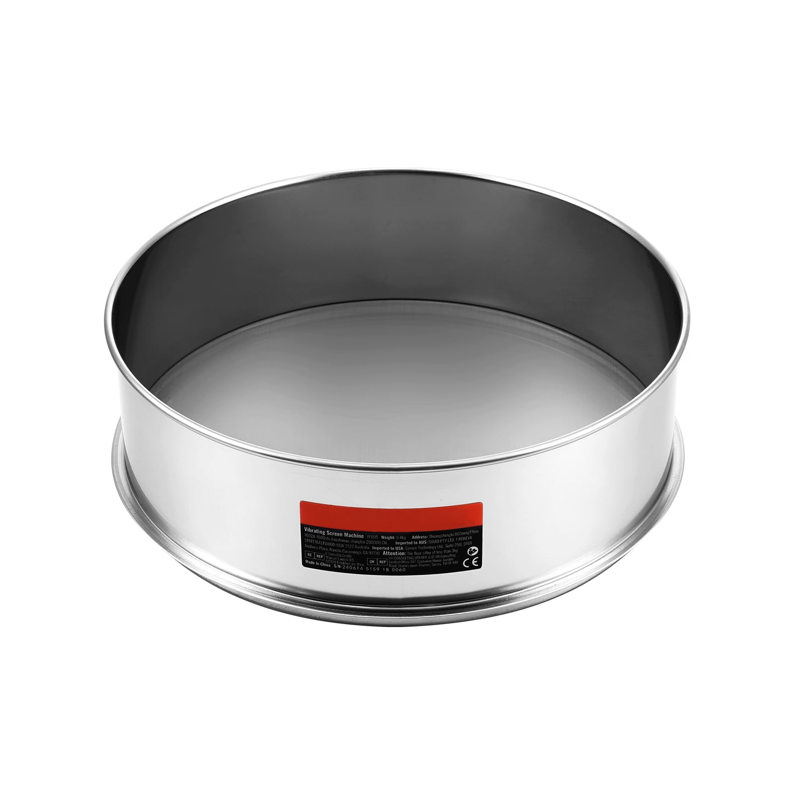 KFFKFF Flour Sieve, 80 Mesh, 304 Stainless Steel, Food-Grade, 12.6 ...