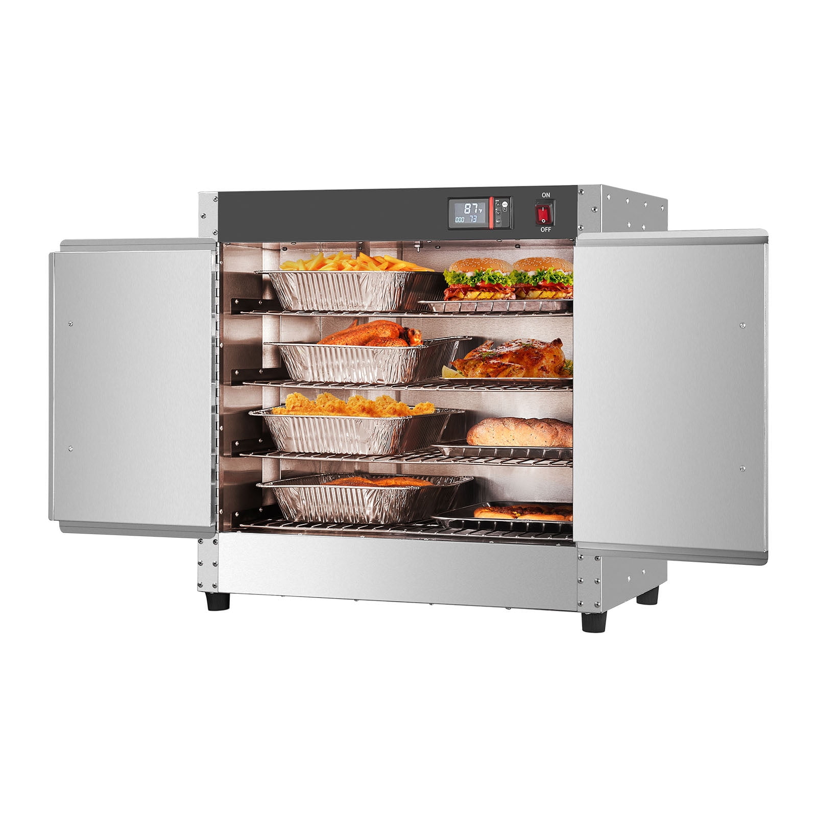 KFFKFF Food Warming Unit, Quadruple-Layer Snack Heater with Moisture ...