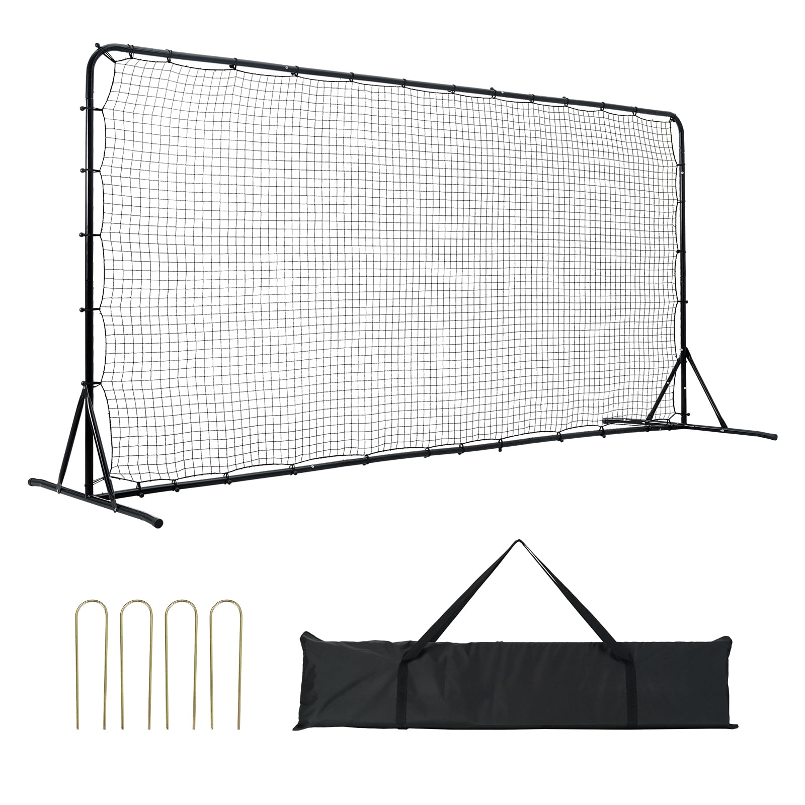 KFFKFF Football Bounce Back Net, 12x6FT Metal Frame for Soccer Drills ...