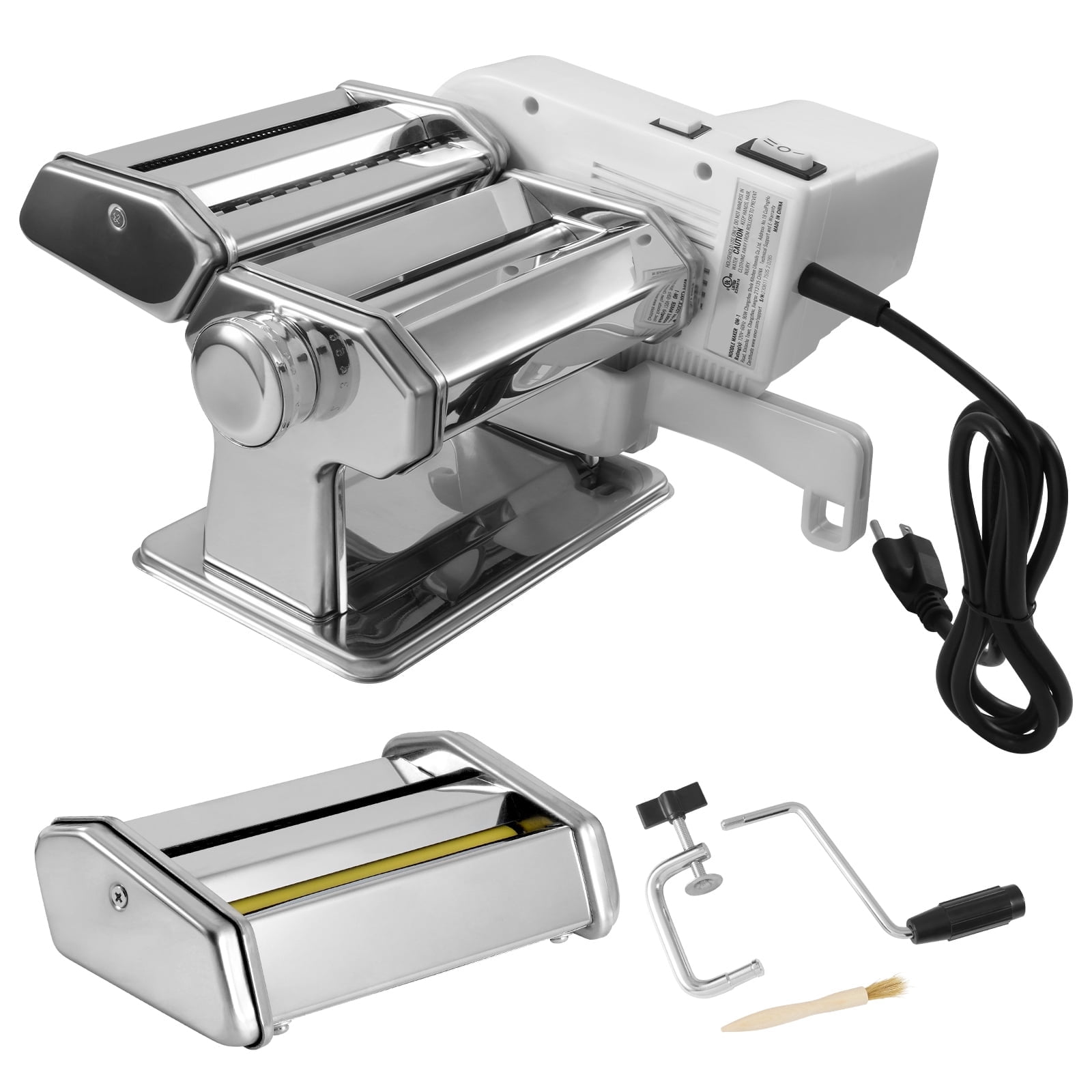 KFFKFF Electric Pasta Maker, Stainless Steel Noodle Press, Adjustable ...