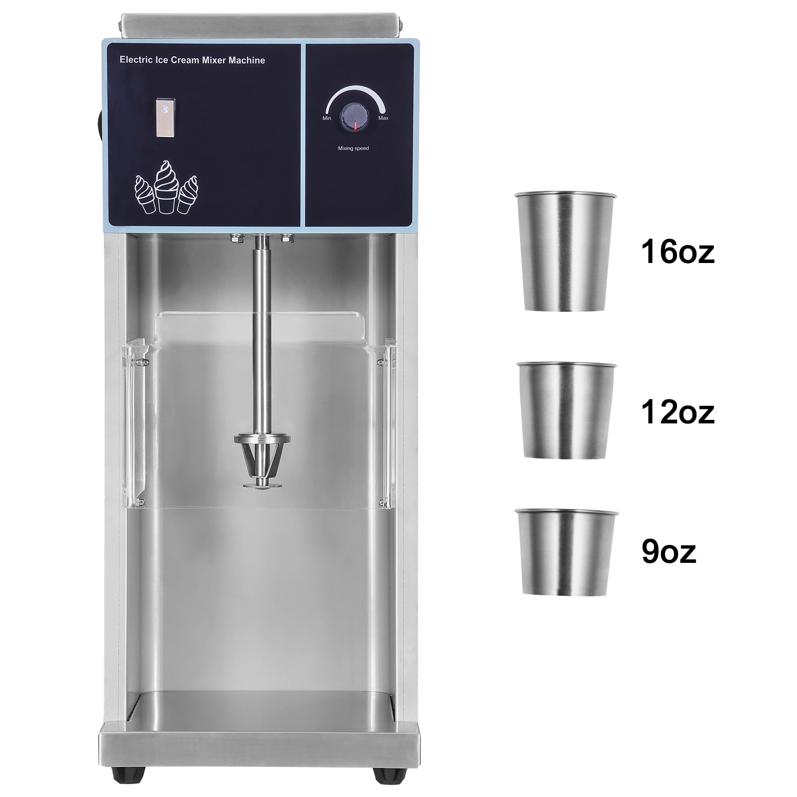 KFFKFF Frozen Dessert Blender, 400W Rapid Ice Cream Maker Mixer Machine ...
