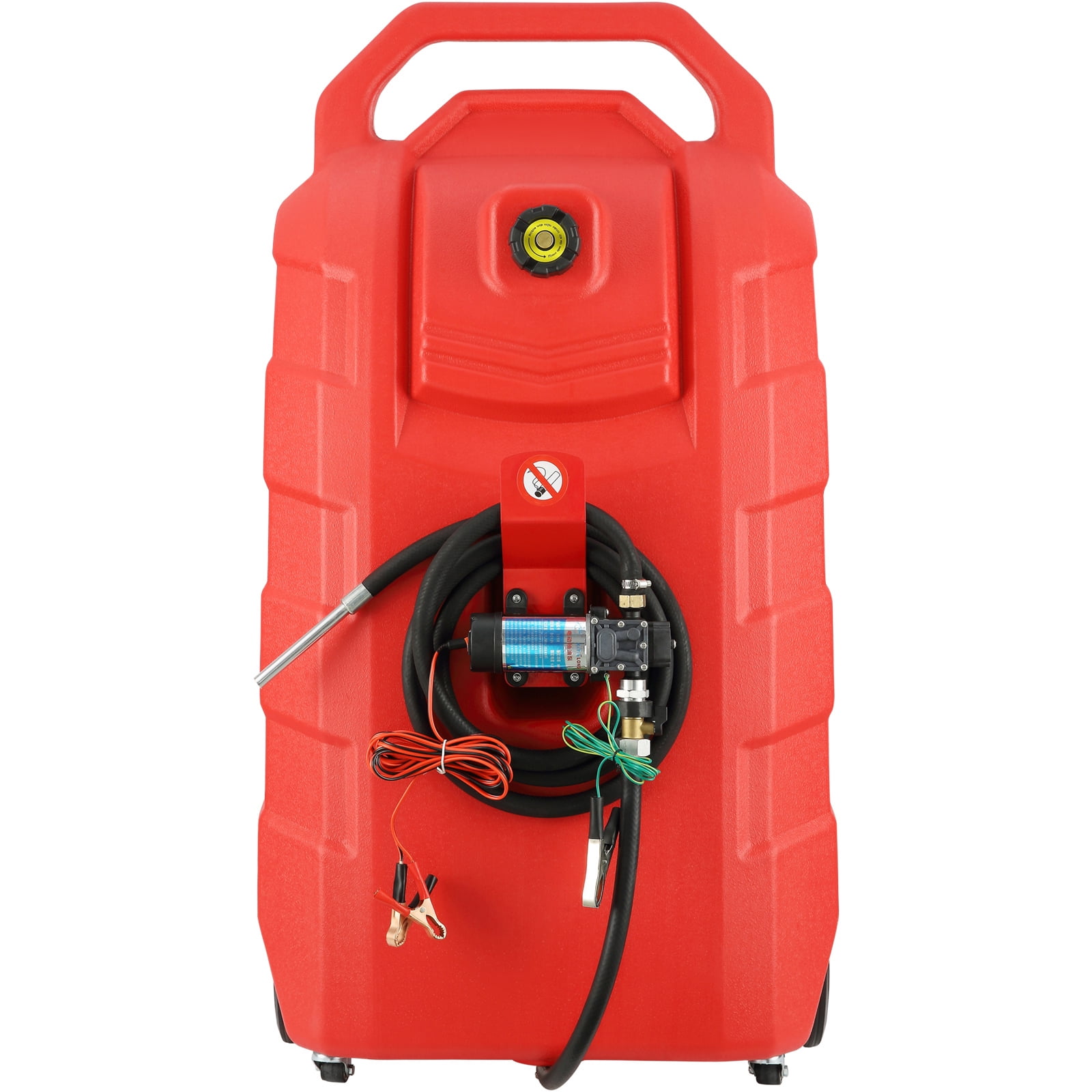 KFFKFF 32 Gallon Portable Fuel Caddy with 12V DC Pump and 8.2 ft Hose ...