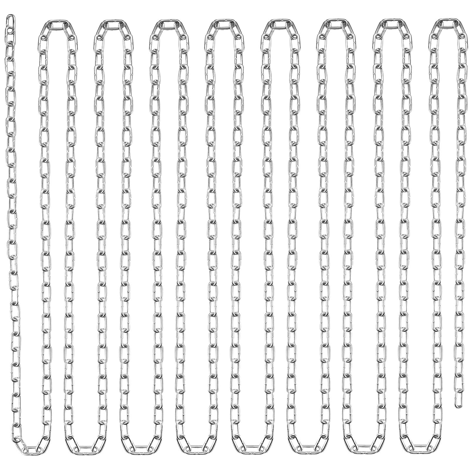 KFFKFF Zinc Plated Proof Coil Chain Carbon Steel Chain Sling 1/8" x 33 ...