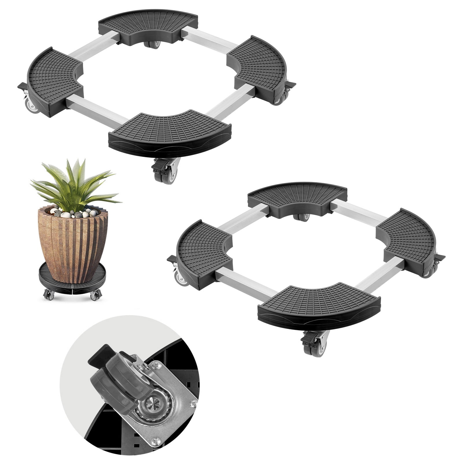 KFFKFF Garbage Bin Mover with Four Secure Casters, Supports up to ...