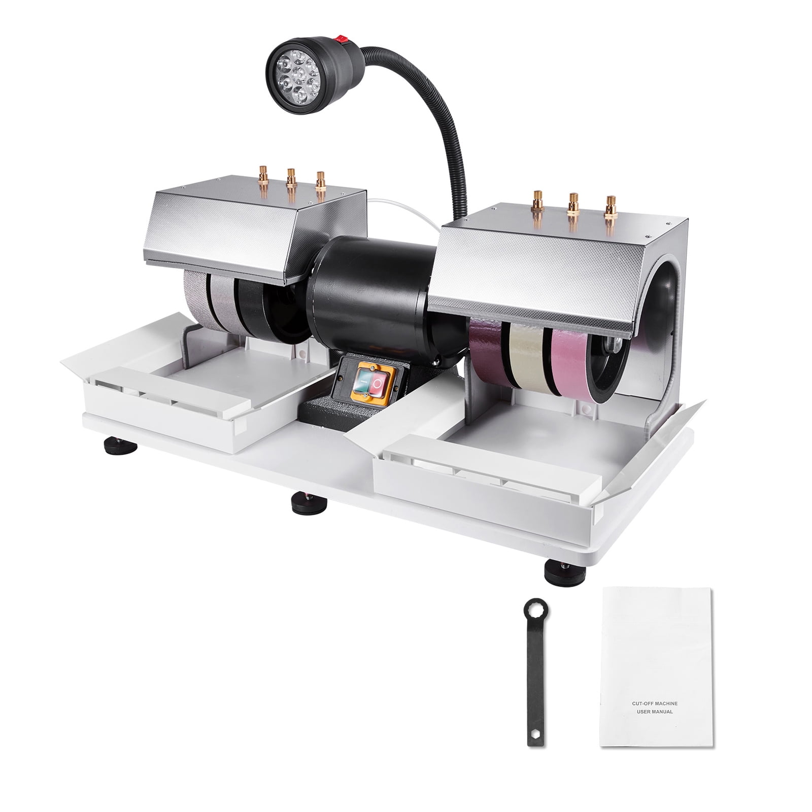 KFFKFF Rock Saw and Polisher, 6" 1/4HP 1800rpm, Includes Lamp & Water ...