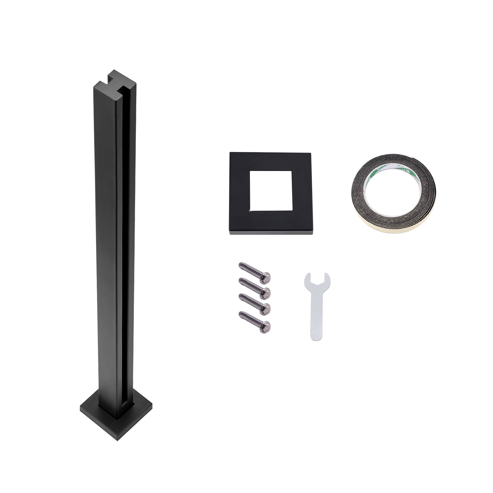 KFFKFF Glass Fastener, 37.4" Tall Glass Balustrade Support for 0.39"-0. ...