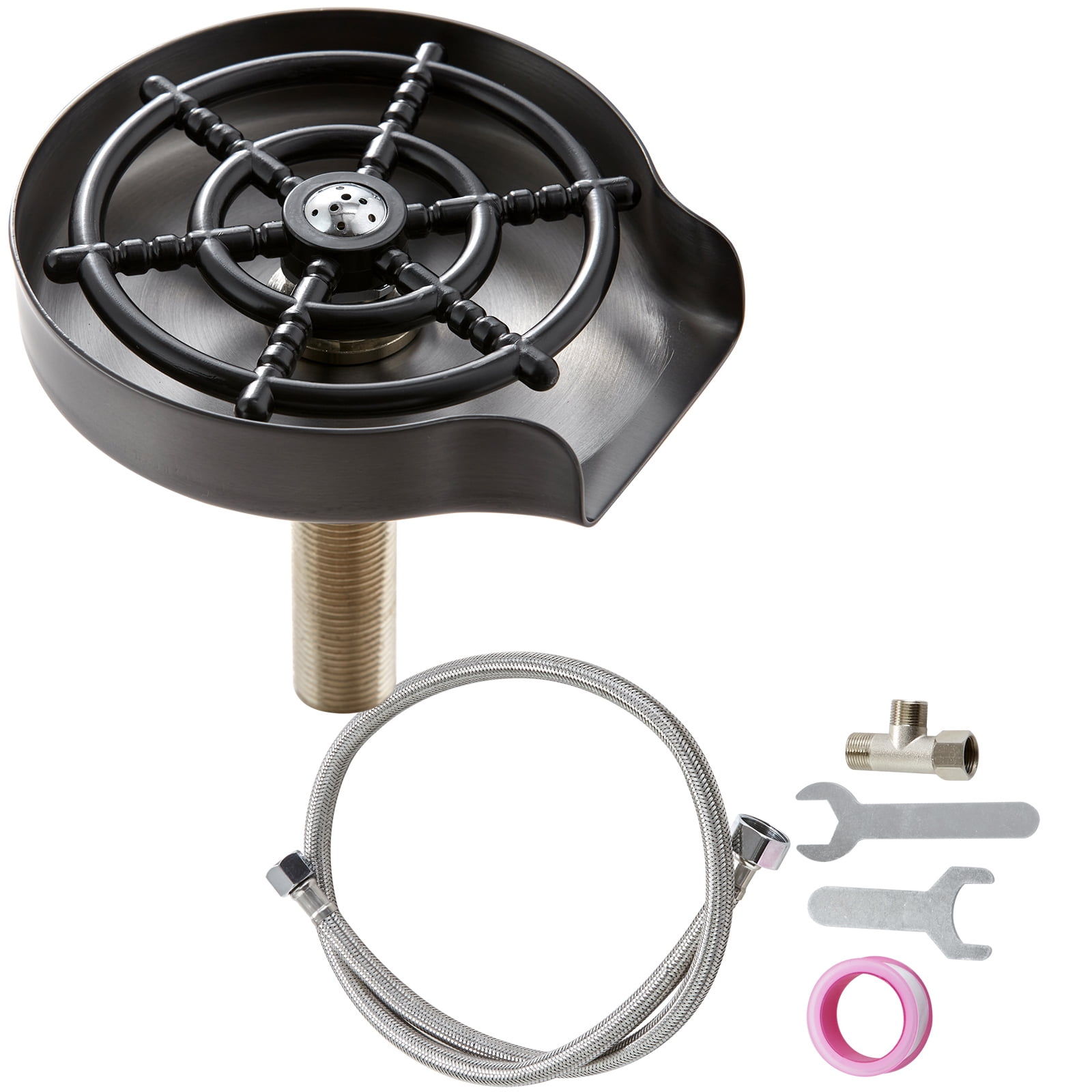 KFFKFF Glass Rinser, 10 Powerful Spraying Jets 360° Rotating Cup Rinser ...