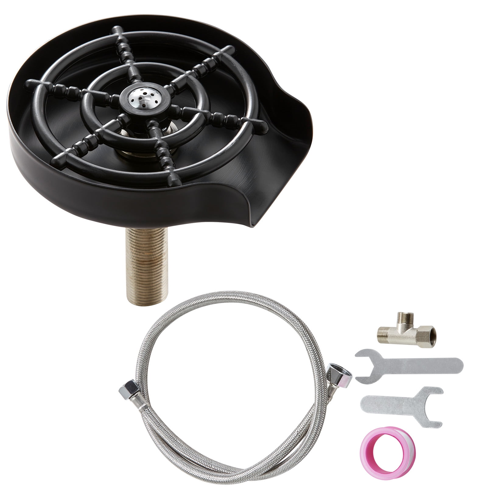 KFFKFF Glass Rinser, ABS Faucet Cup Washer with10 Powerful Spraying ...