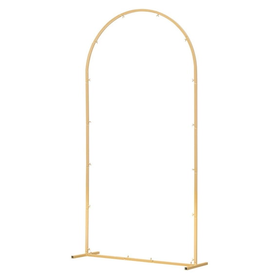 KFFKFF Gold Metal Arch Backdrop Stand, 6.6 x 3.3 ft, Durable Frame ...