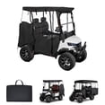 KFFKFF Golf Cart Cover, Full-Enclosure for 2 or 4 Passengers, 420D ...