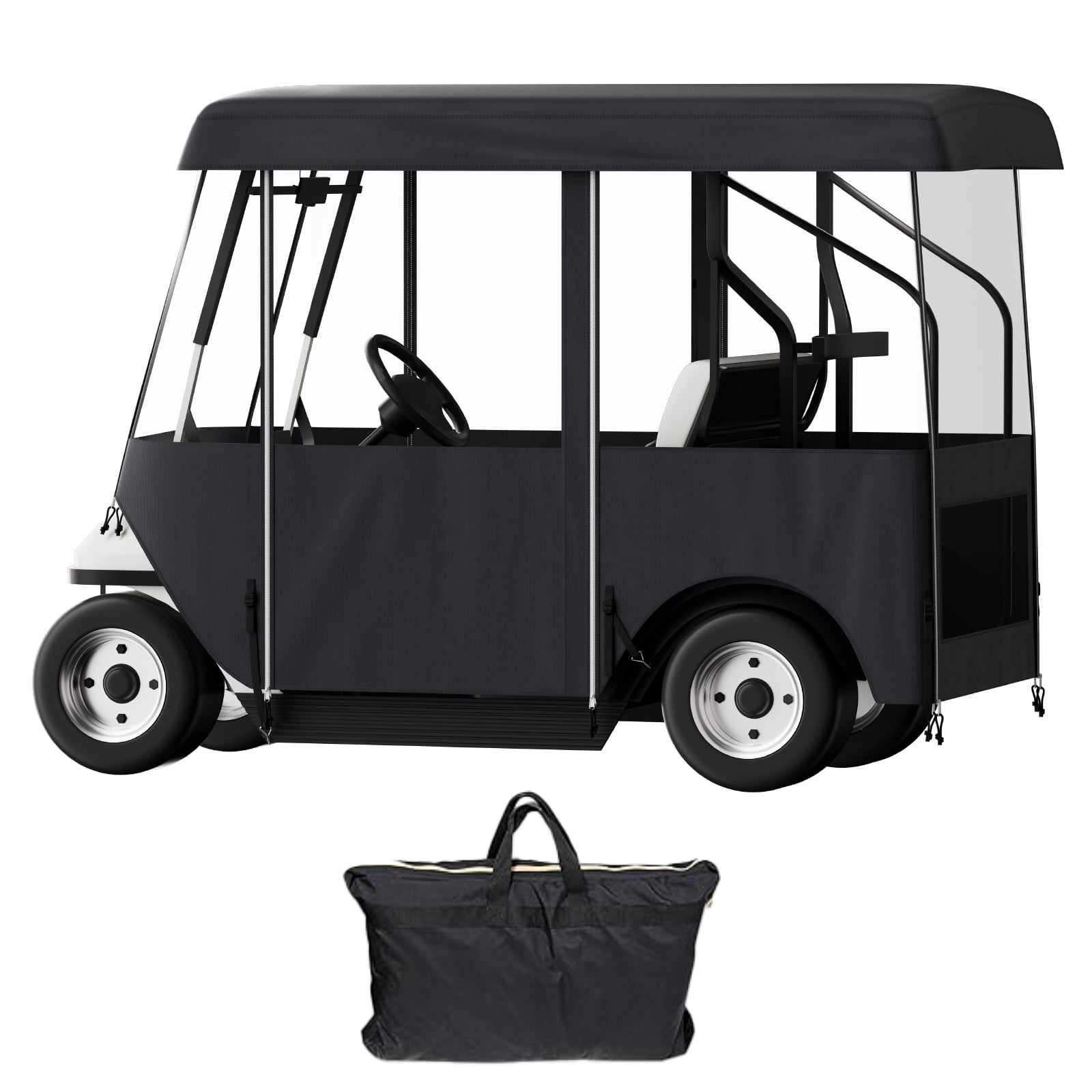 KFFKFF Golf Cart Shelter, Quad Occupant Golf Cart Shield, Quadrilateral ...