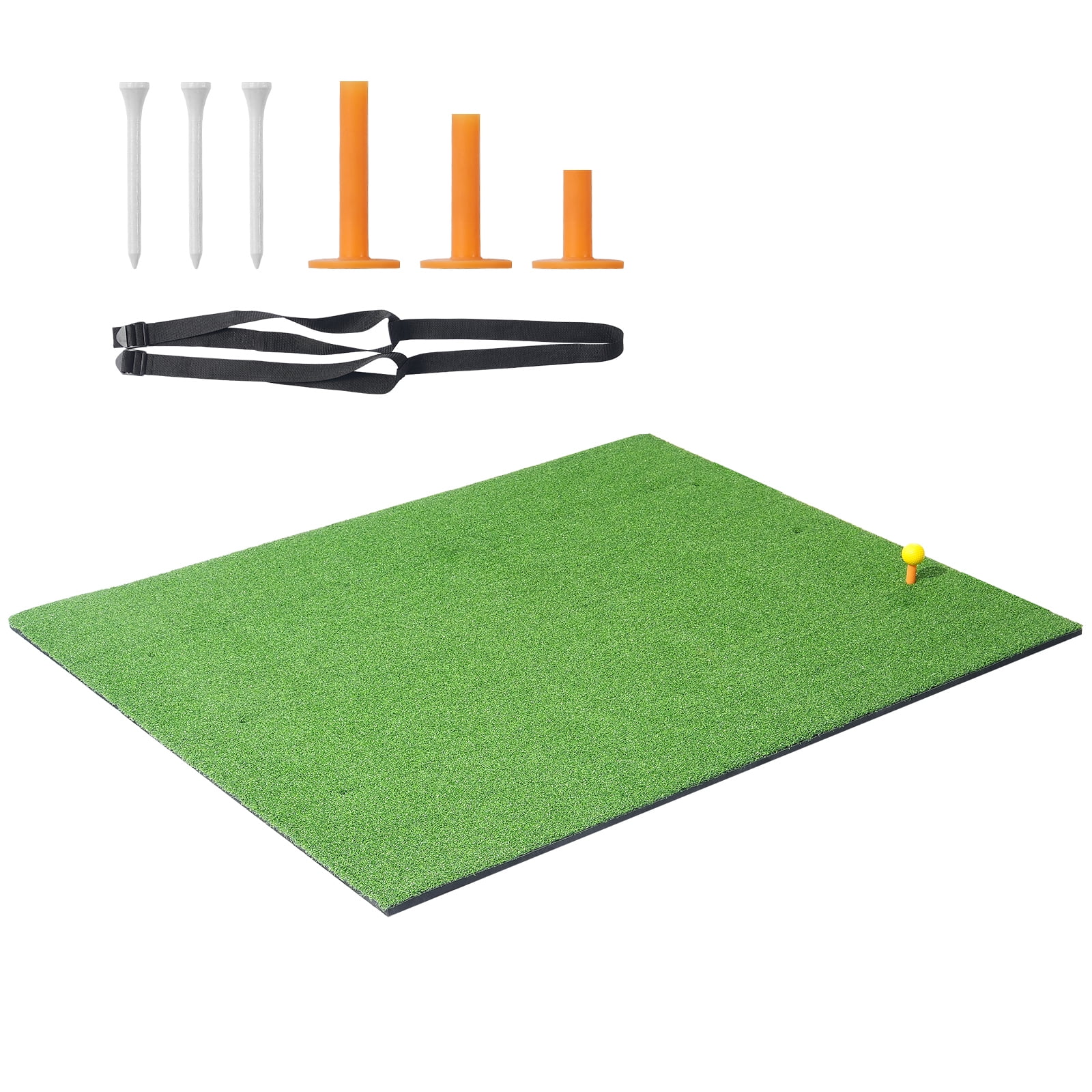 KFFKFF Golf Practice Mat, 5x4ft Synthetic Grass Mat for Golf, Includes ...