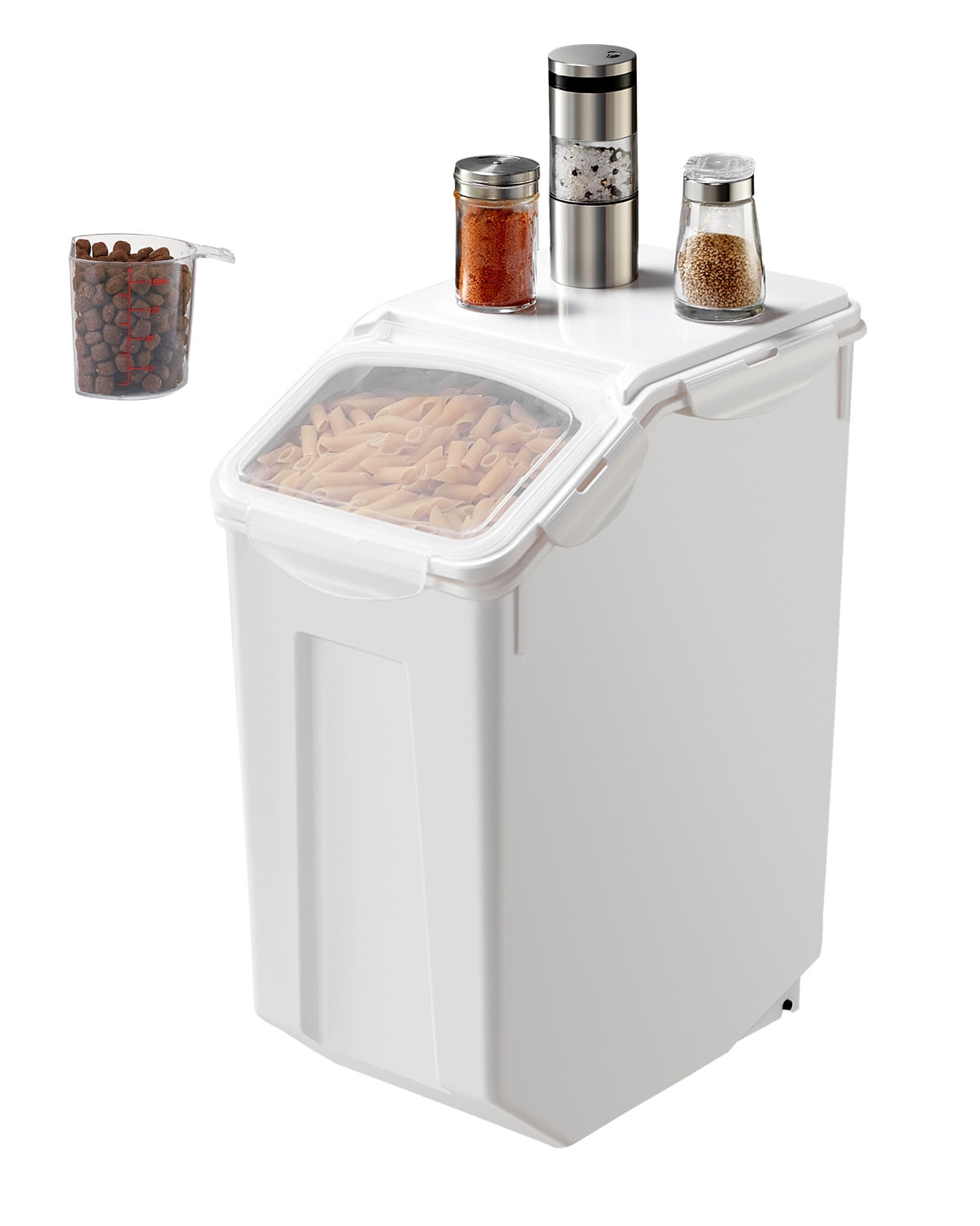 KFFKFF Grain Storage Bin, 4.5Gallon/20L Volume, Big Canine Food ...