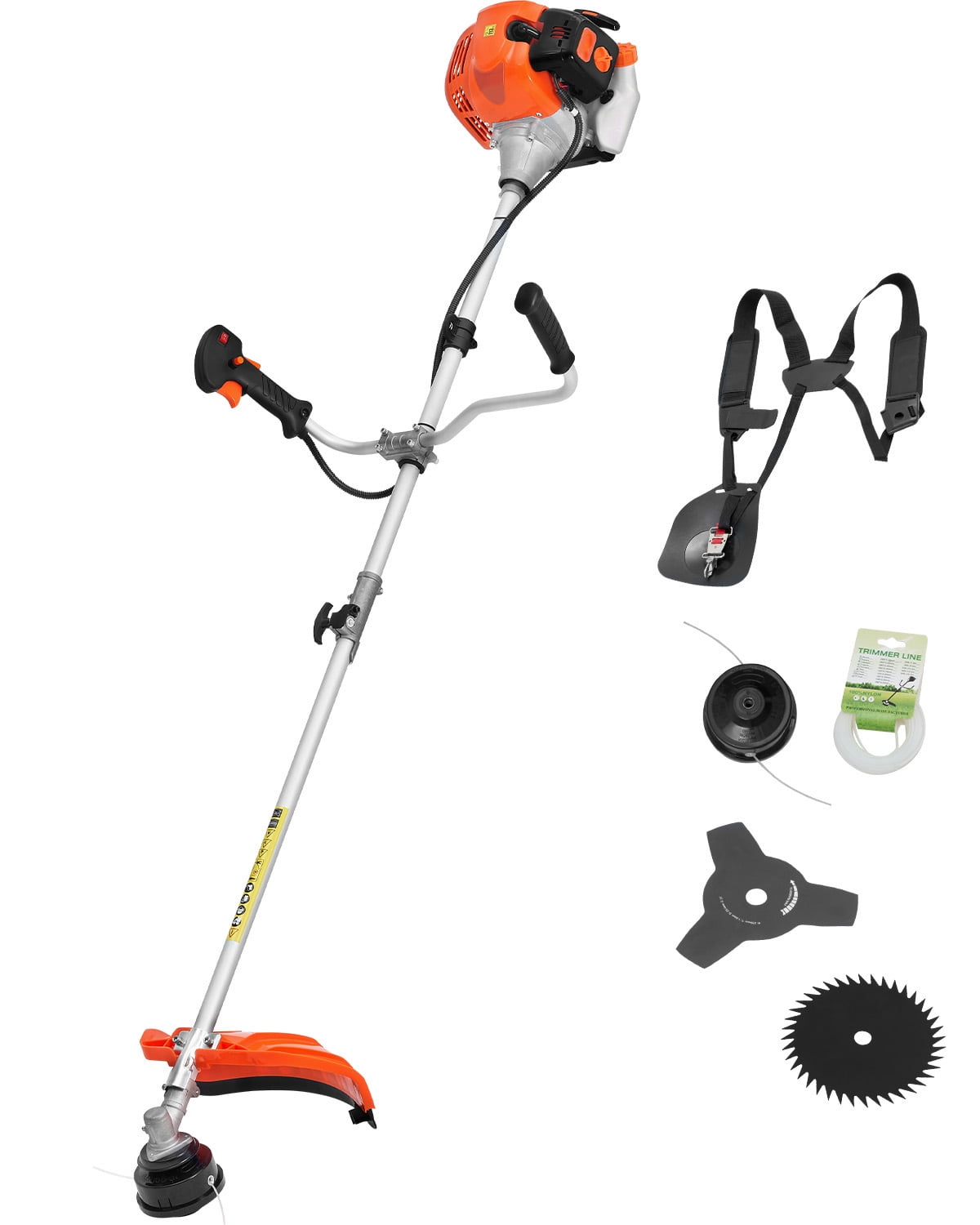 KFFKFF Grass Cutter, 51.7CC 2-Stroke, Fueled by Gas, 16.9" Wireless ...