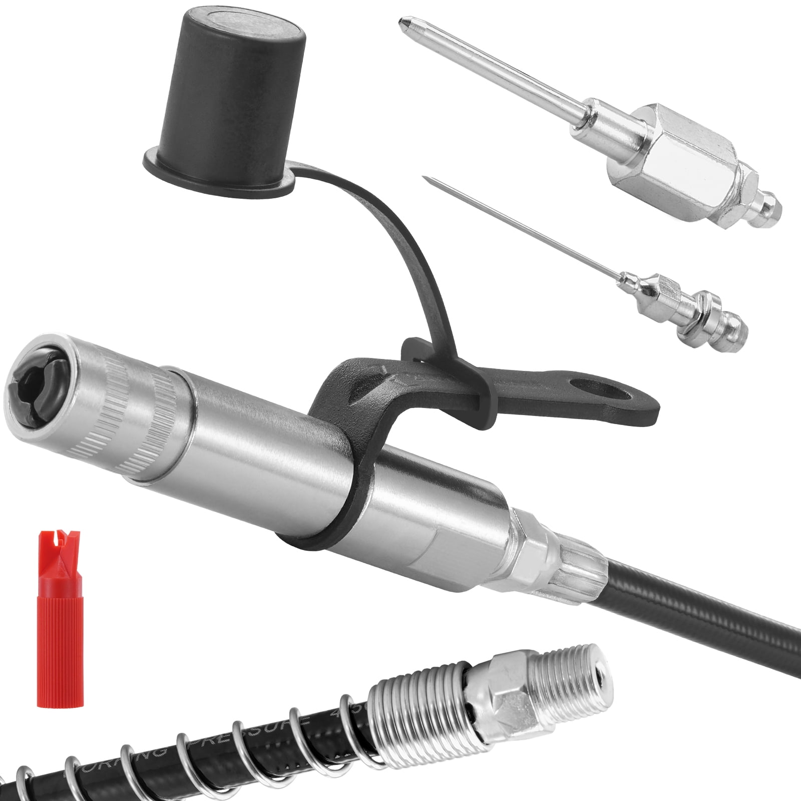 KFFKFF Grease Gun Adapter, 10000 PSI Pressure, Triple-Jaw Lock, Swift ...