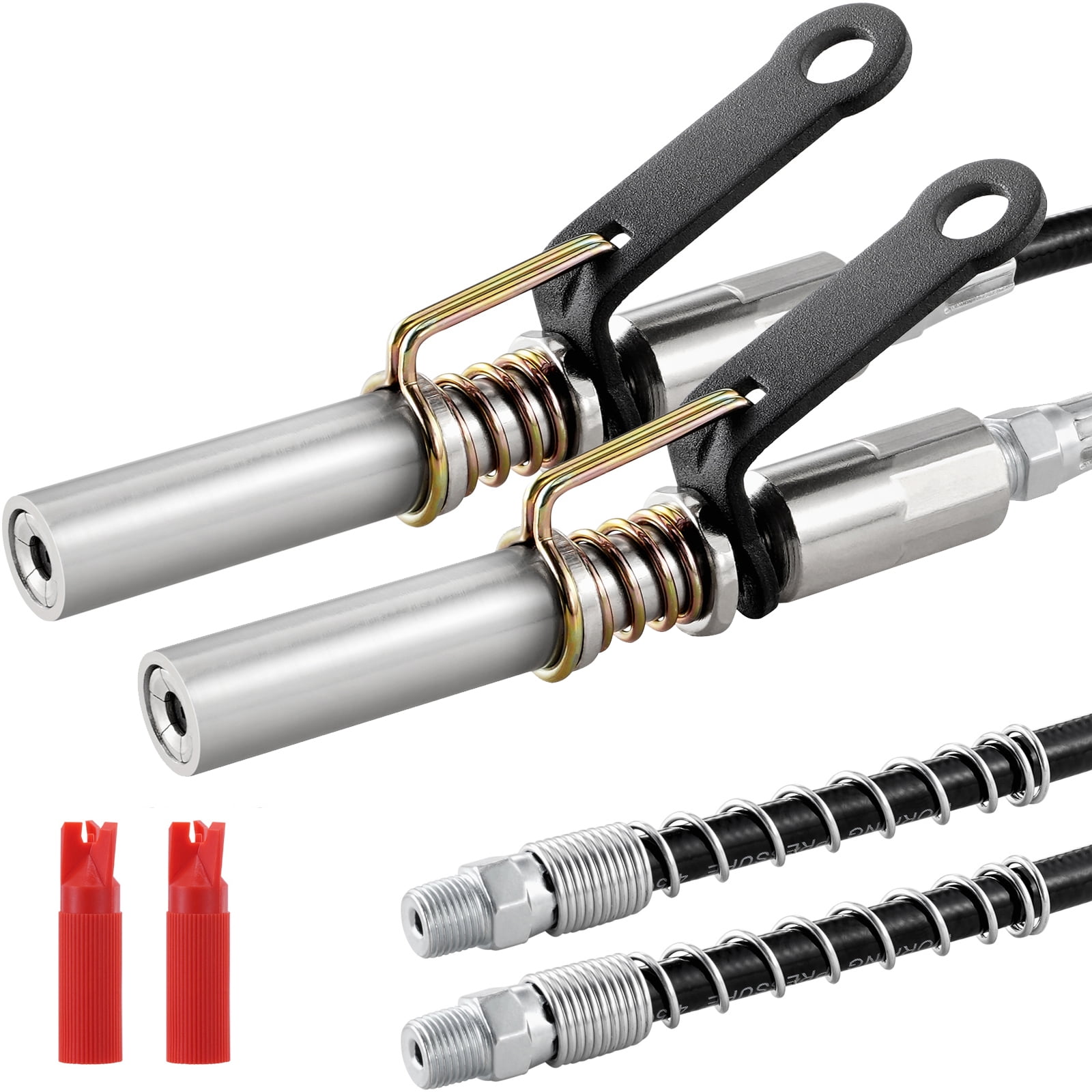 KFFKFF Grease Gun Connector Pair, 10000 PSI Pressure, 6-Jaw Secure ...