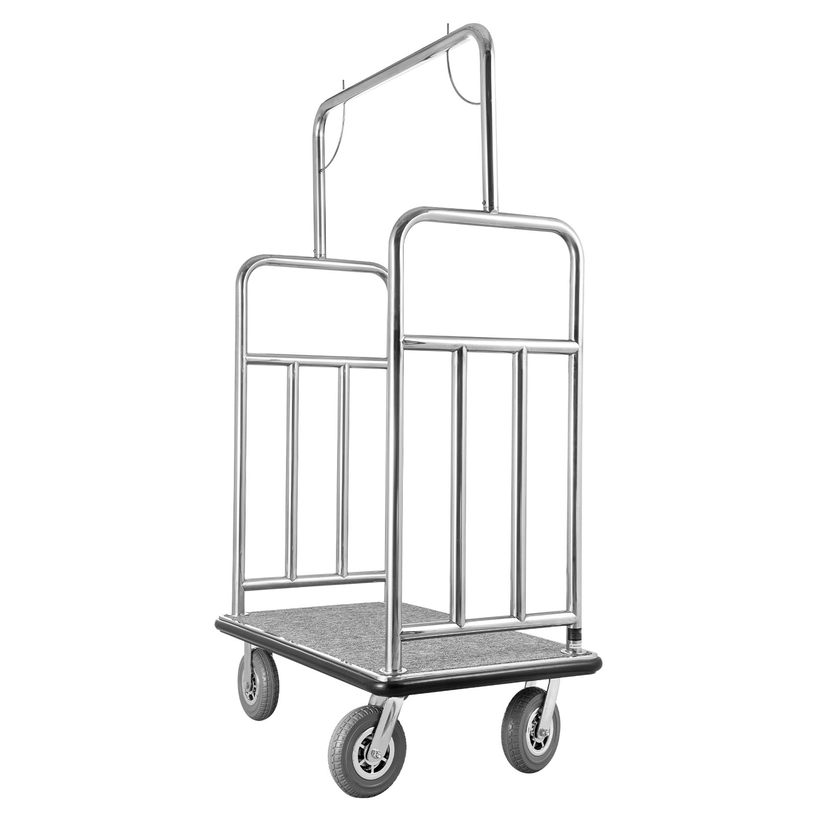 KFFKFF Guest Baggage Trolley, Supports up to 1200 LBS, Polished ...