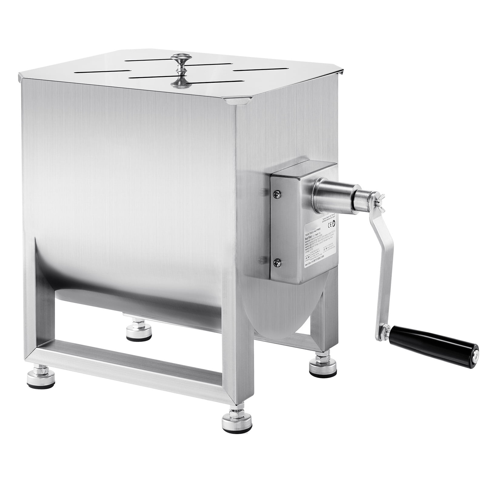 KFFKFF Hand-Operated Meat Blender, 120L Stationary Tank Meat ...