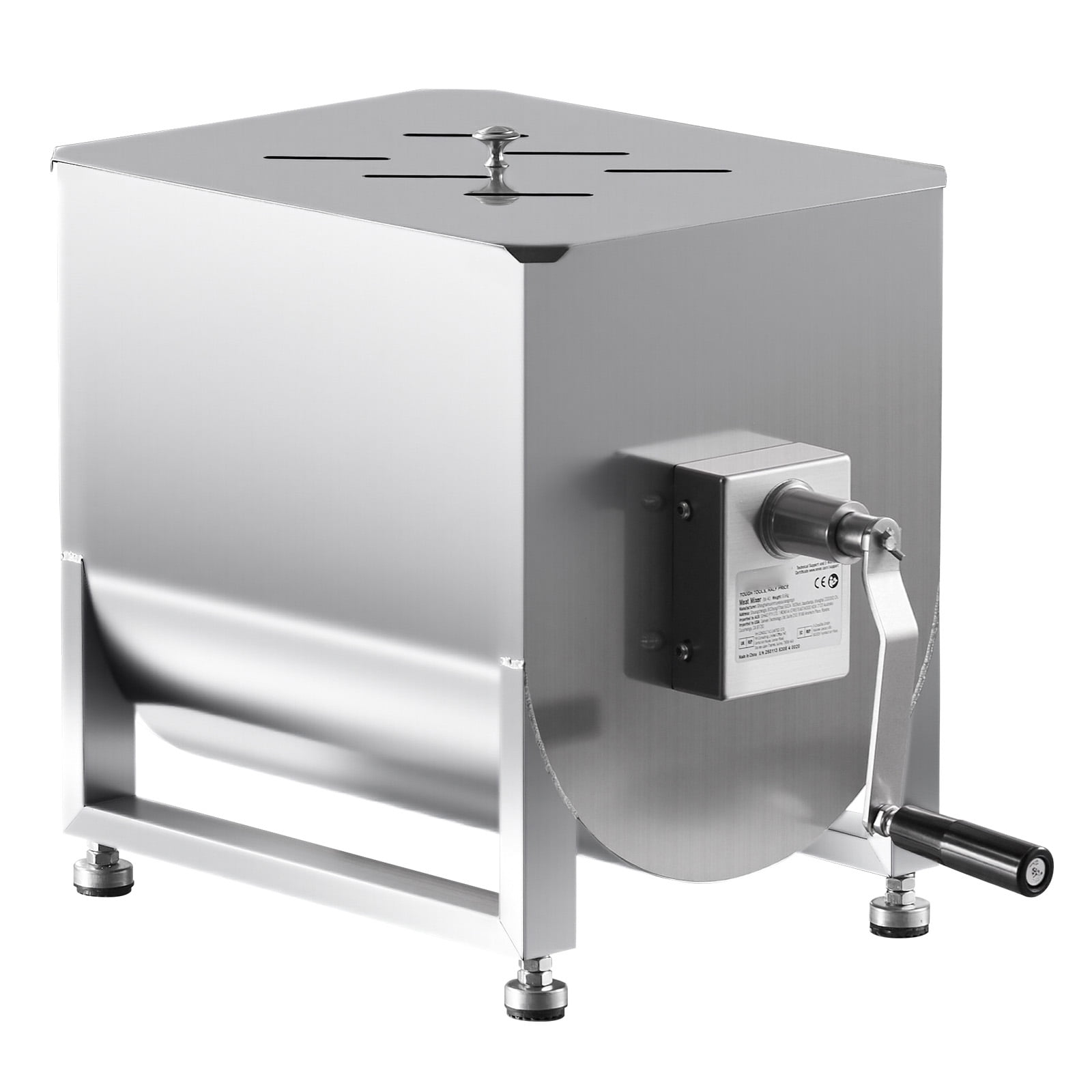 KFFKFF Hand-Operated Meat Blender, 80L Permanent Container for Meat ...
