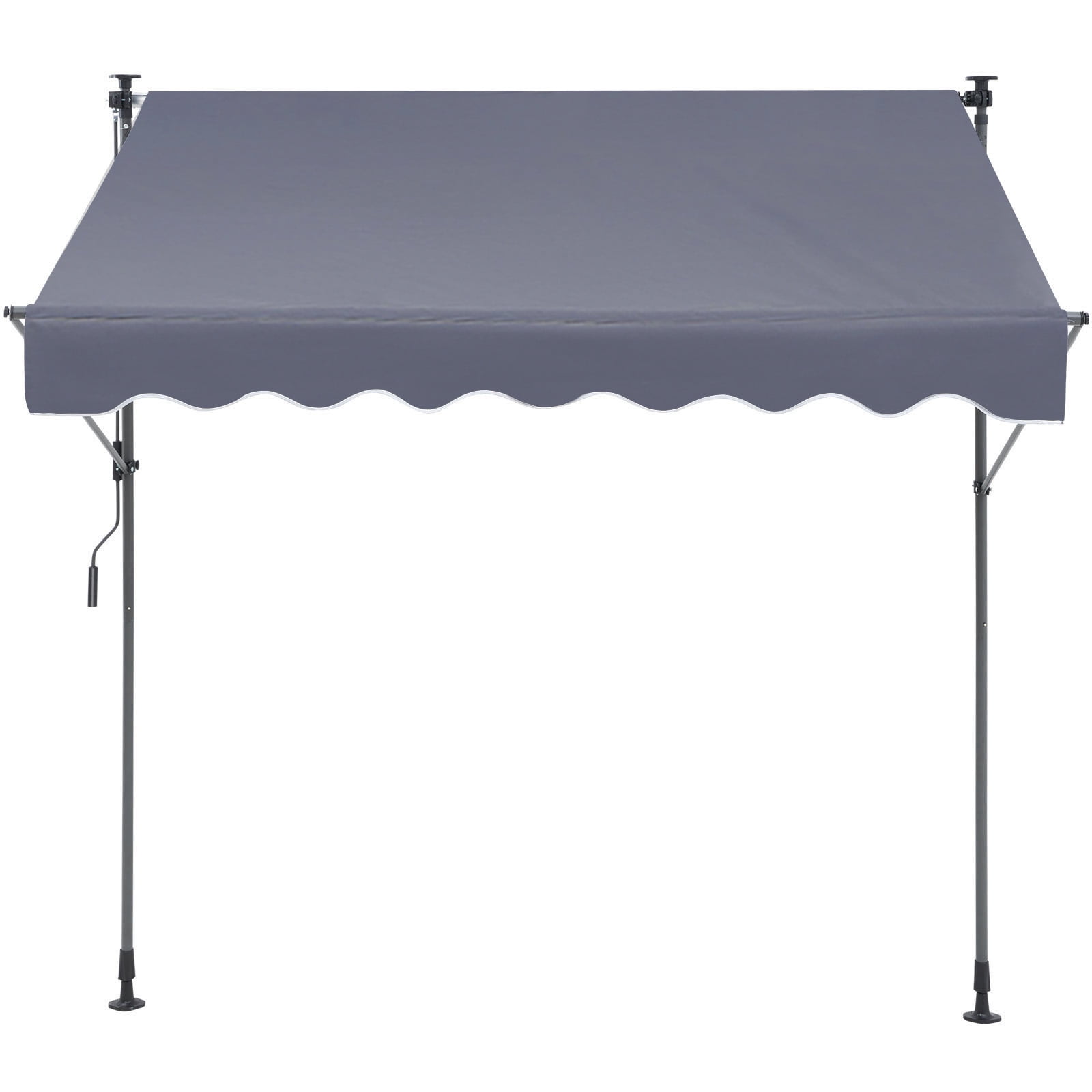 KFFKFF Hand-Operated Retractable Sunshade, 118" Exterior Retractable ...