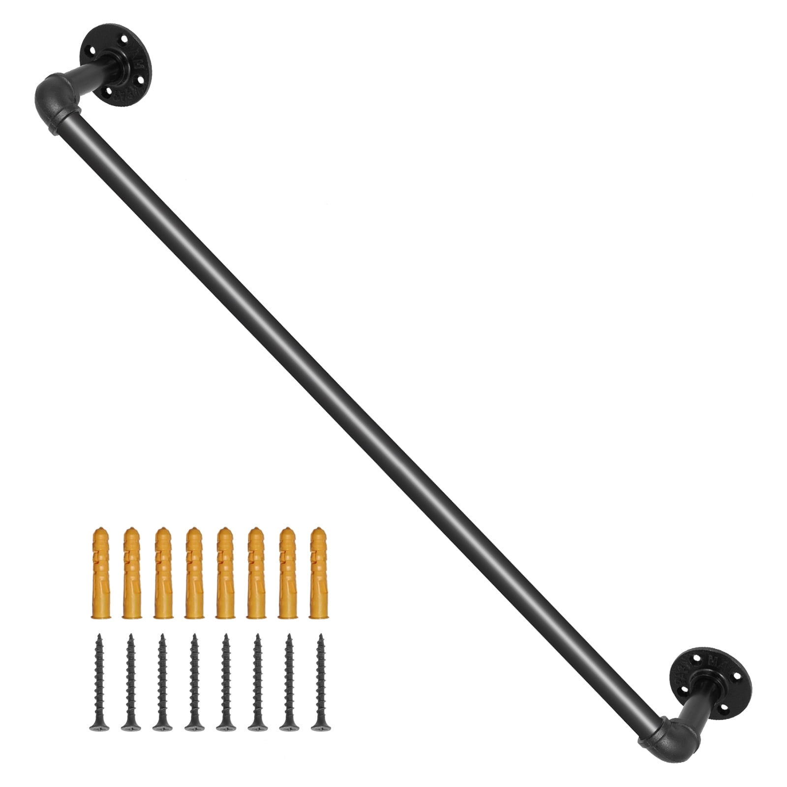KFFKFF Handrail for Stairs, 3FT Carbon Steel Handrail, Supports up to ...