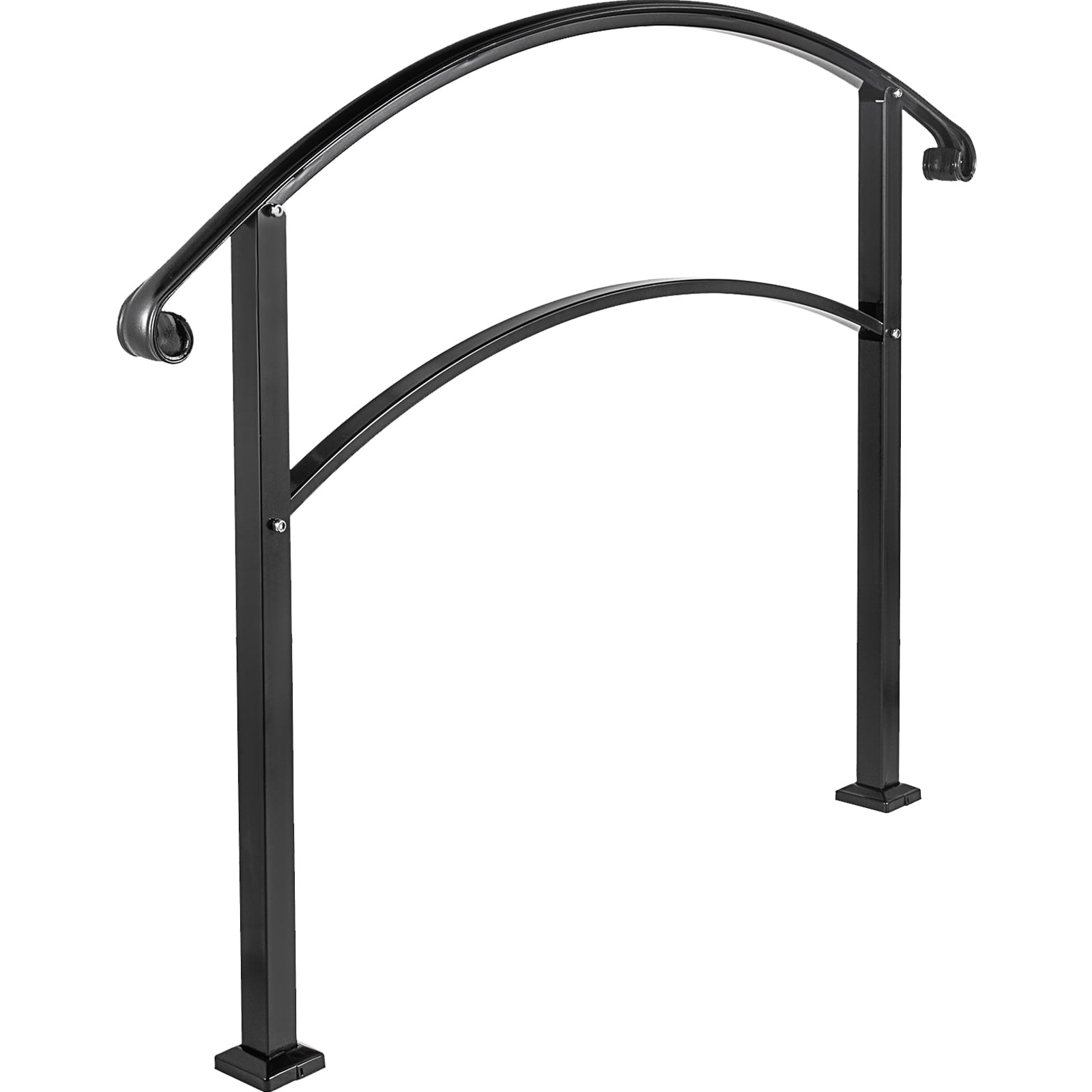 KFFKFF Handrails for Outdoor Steps, Suitable for 1 to 5 Steps, Black ...