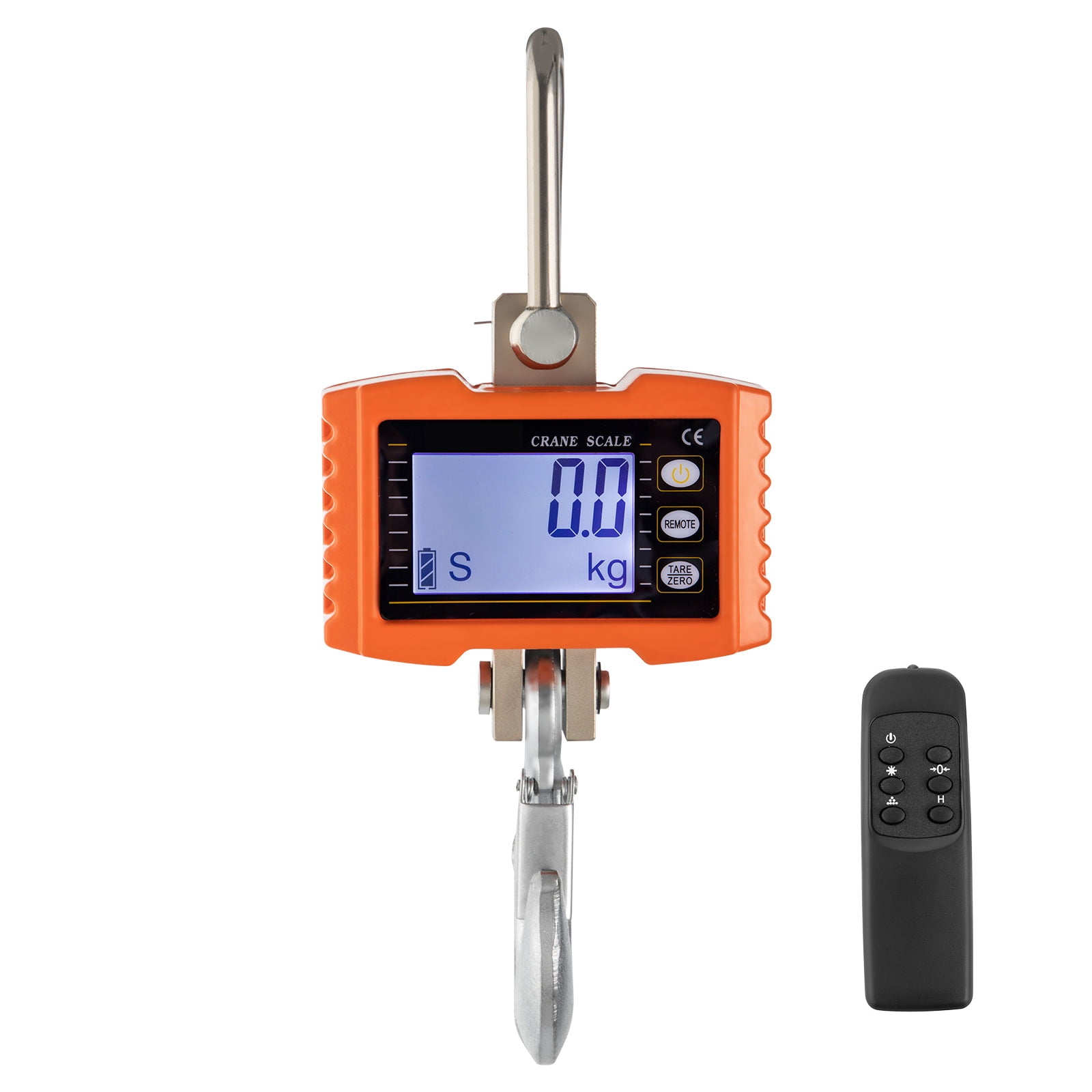KFFKFF Hanging Scale 1000KG 2000LBS Orange Digital Industrial Heavy ...