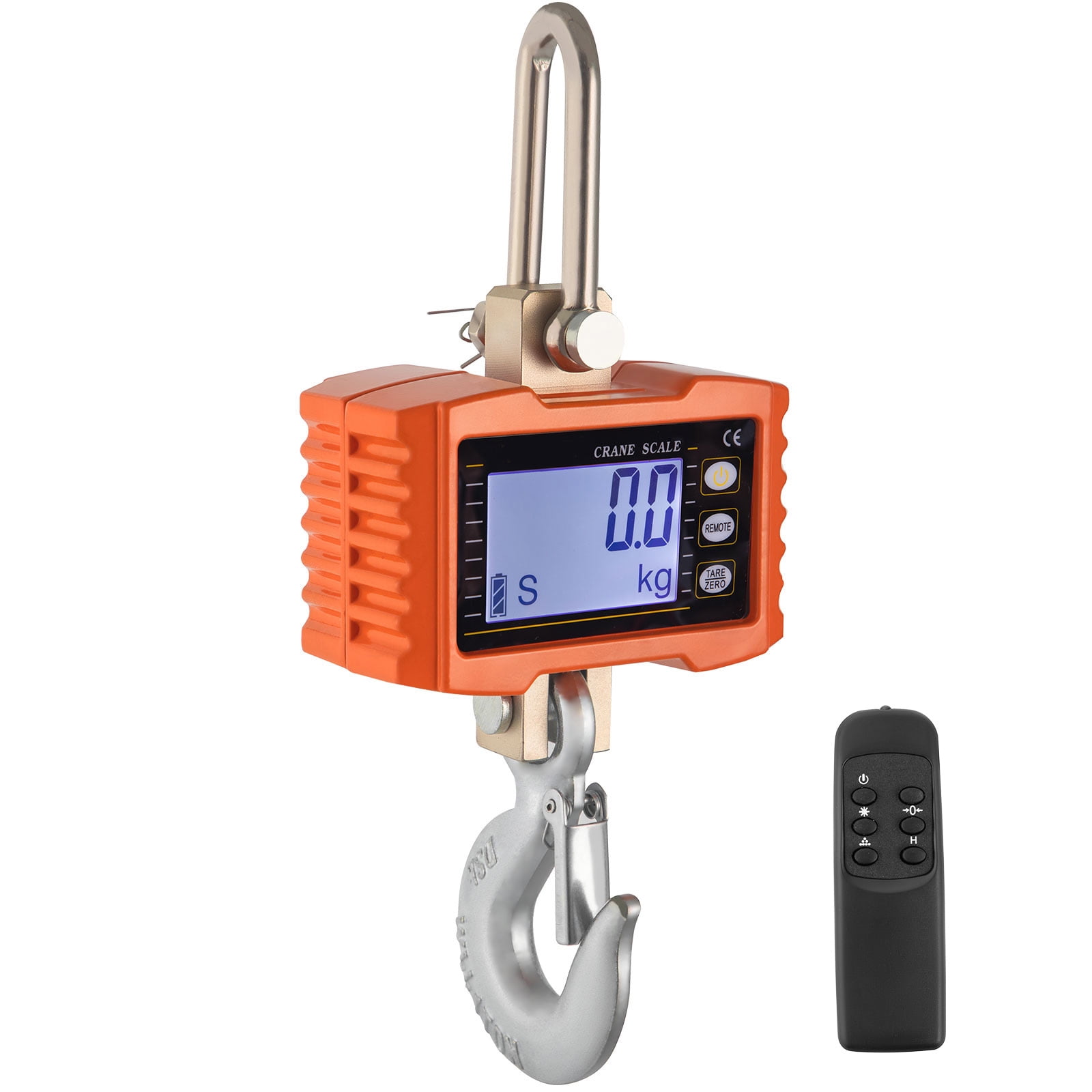 KFFKFF Hanging Scale 1000KG?2000LBS??Orange Digital Industrial Heavy ...