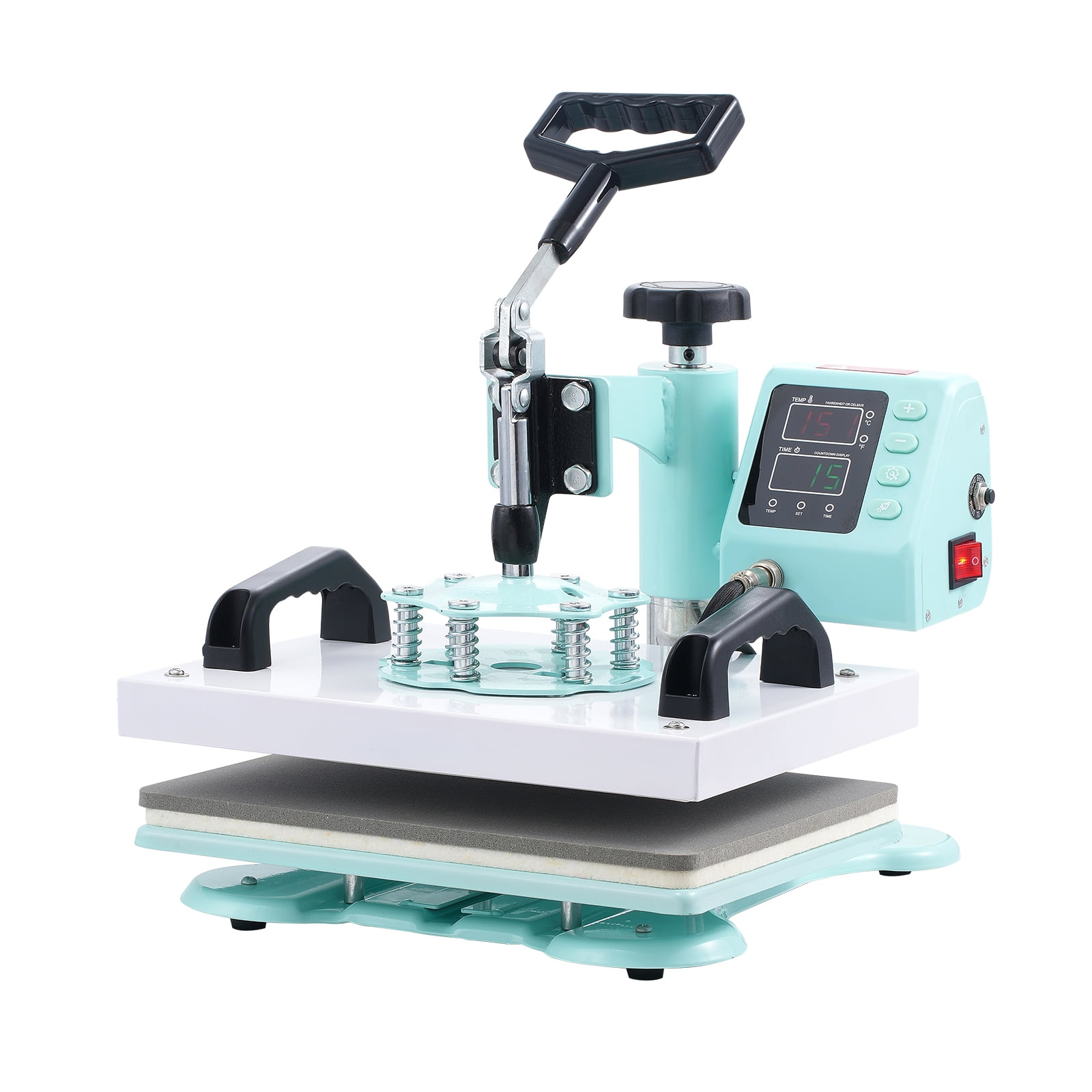 KFFKFF Heat Press, Compact 12 x 10inch, 360° Rotating T-Shirt Press ...
