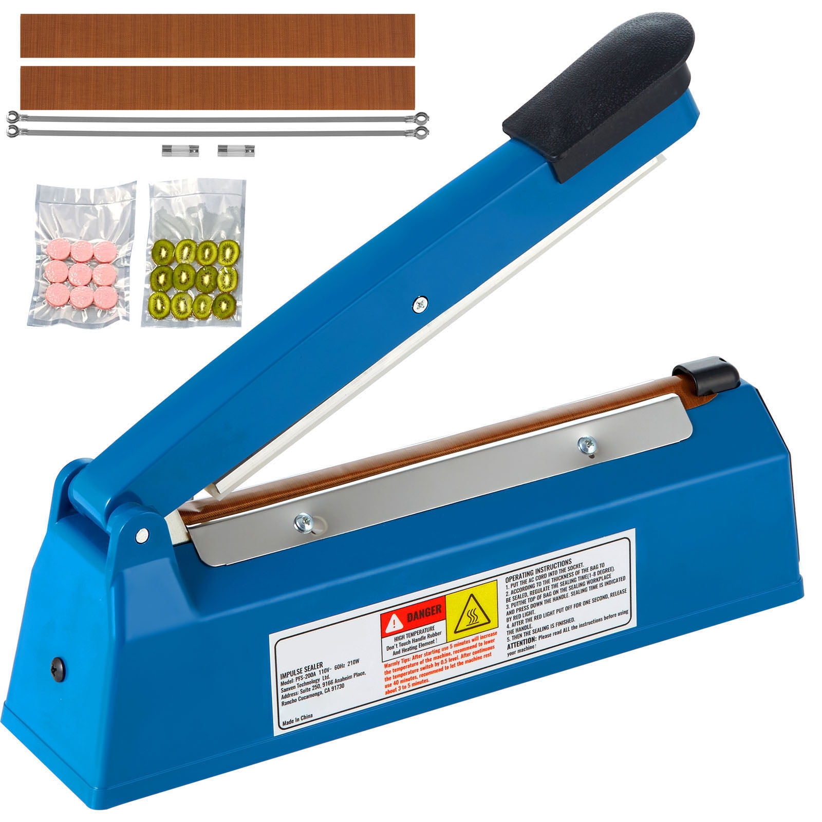KFFKFF Heat Sealing Device, 8-inch, Manual Operation with Customizable ...