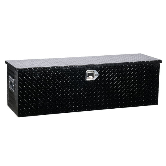 KFFKFF Heavy Duty Aluminum Truck Bed Tool Box, Diamond Pattern Storage ...