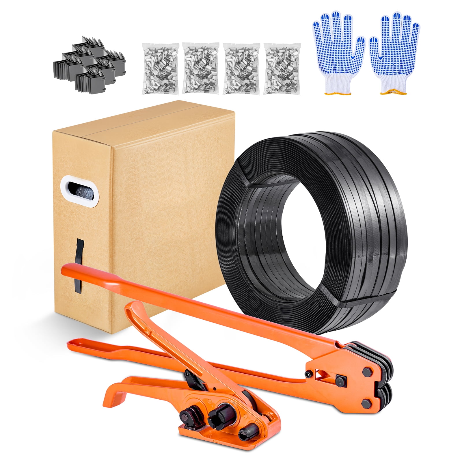 KFFKFF Heavy Duty Strapping Kit with Banding Sealer Tool, Includes 2000 ...
