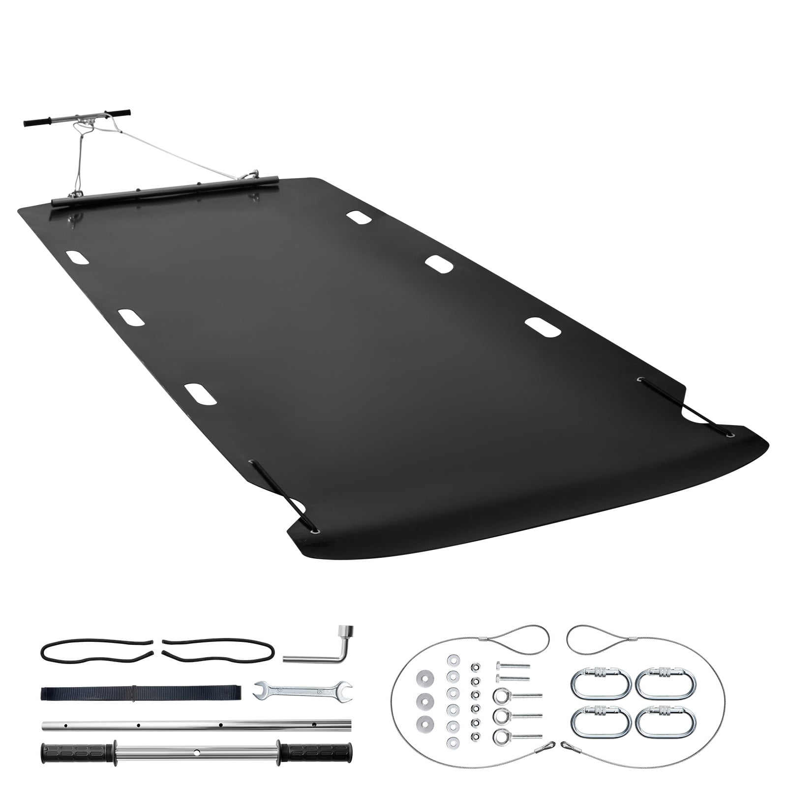 KFFKFF Heavy-Duty Yard Drag Sled, 110 x 46 in, 2000 lbs Capacity ...