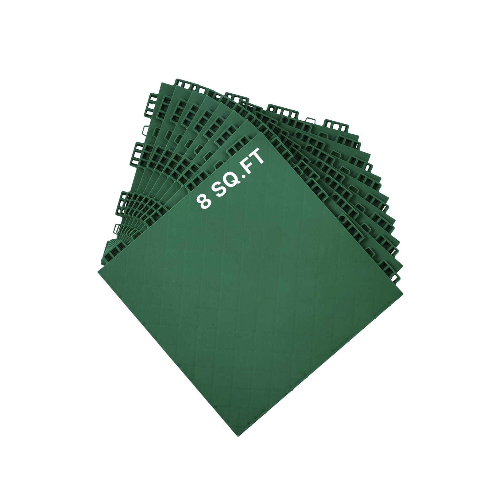 KFFKFF Hockey Floor Mat Tiles, 8 Pieces of 12 x 12 in Interchangeable ...