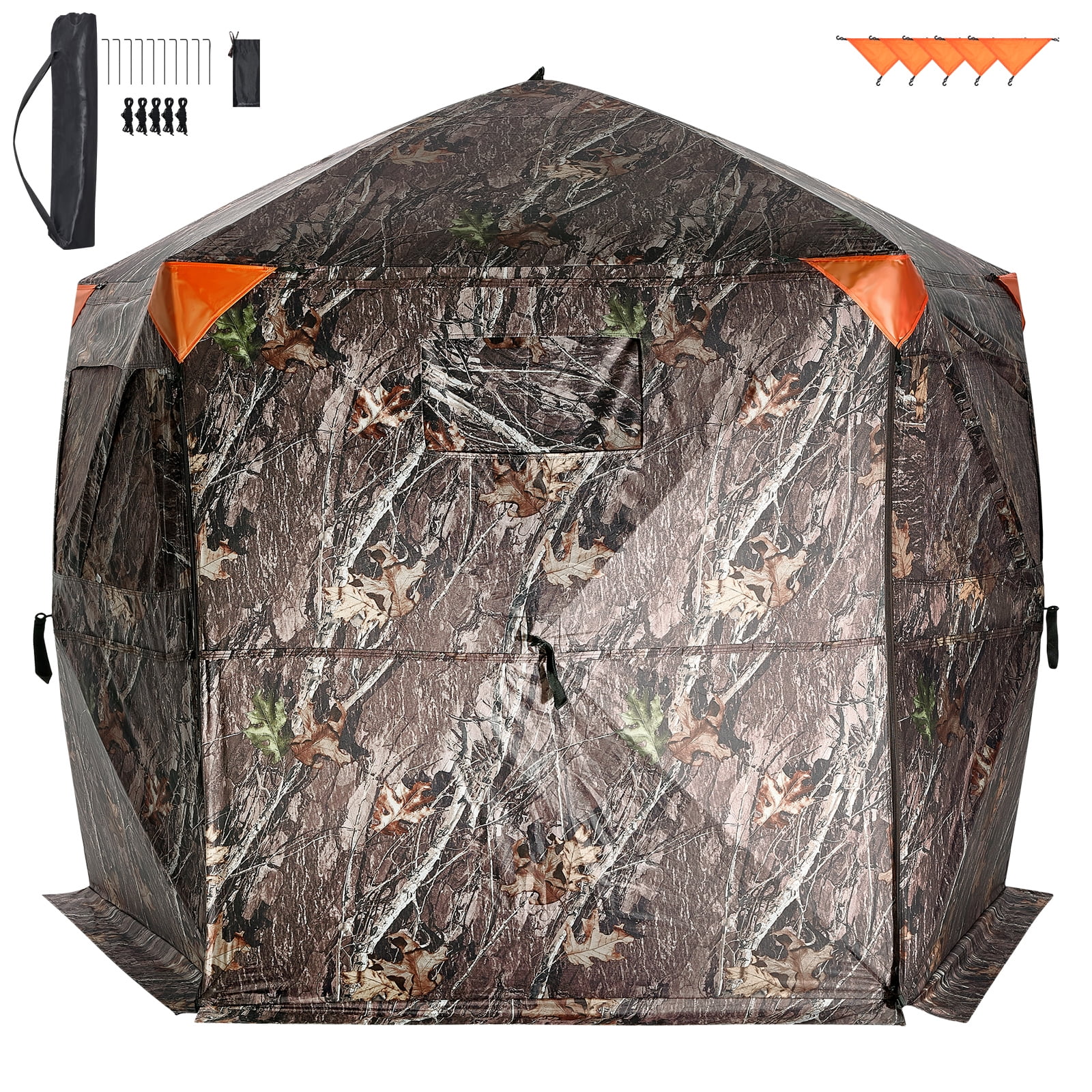 KFFKFF Hunting Shelter, 288° Panoramic Ground Shelter, 6-7 Individual ...