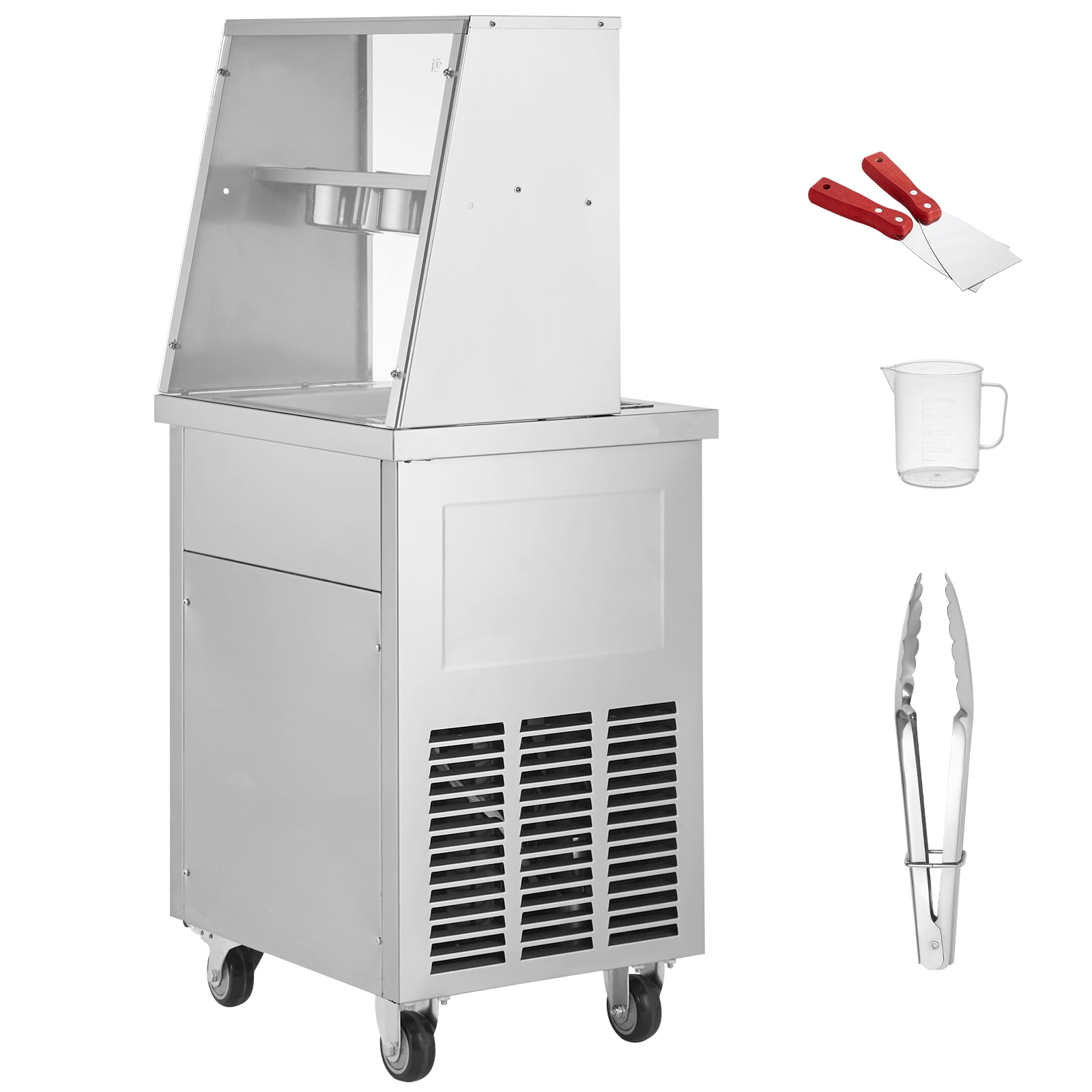 KFFKFF Ice Cream Roll Maker, 13.8" Square Pan for Stir-Fried Treats ...