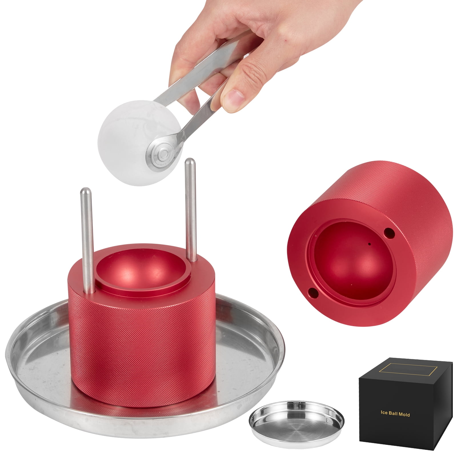 KFFKFF Ice Sphere Press, 2.4" Sphere Ice Mold, Aircraft Grade Aluminum ...