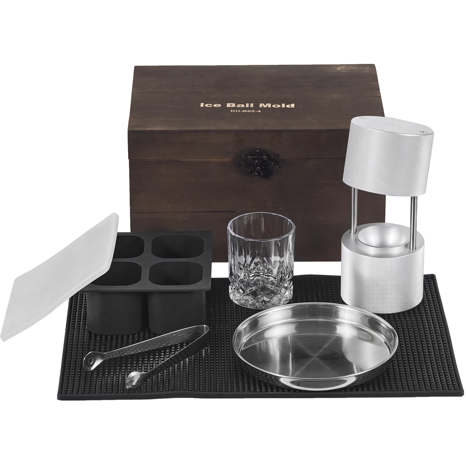 KFFKFF Ice Sphere Press Set, Airplane-Grade Aluminum Alloy Ice Shaper ...
