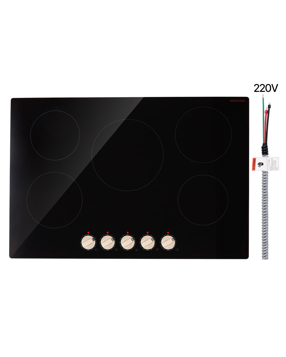 KFFKFF 30 Inch Induction Stove, 9200W Built-in Stove Top, 5 Burner ...