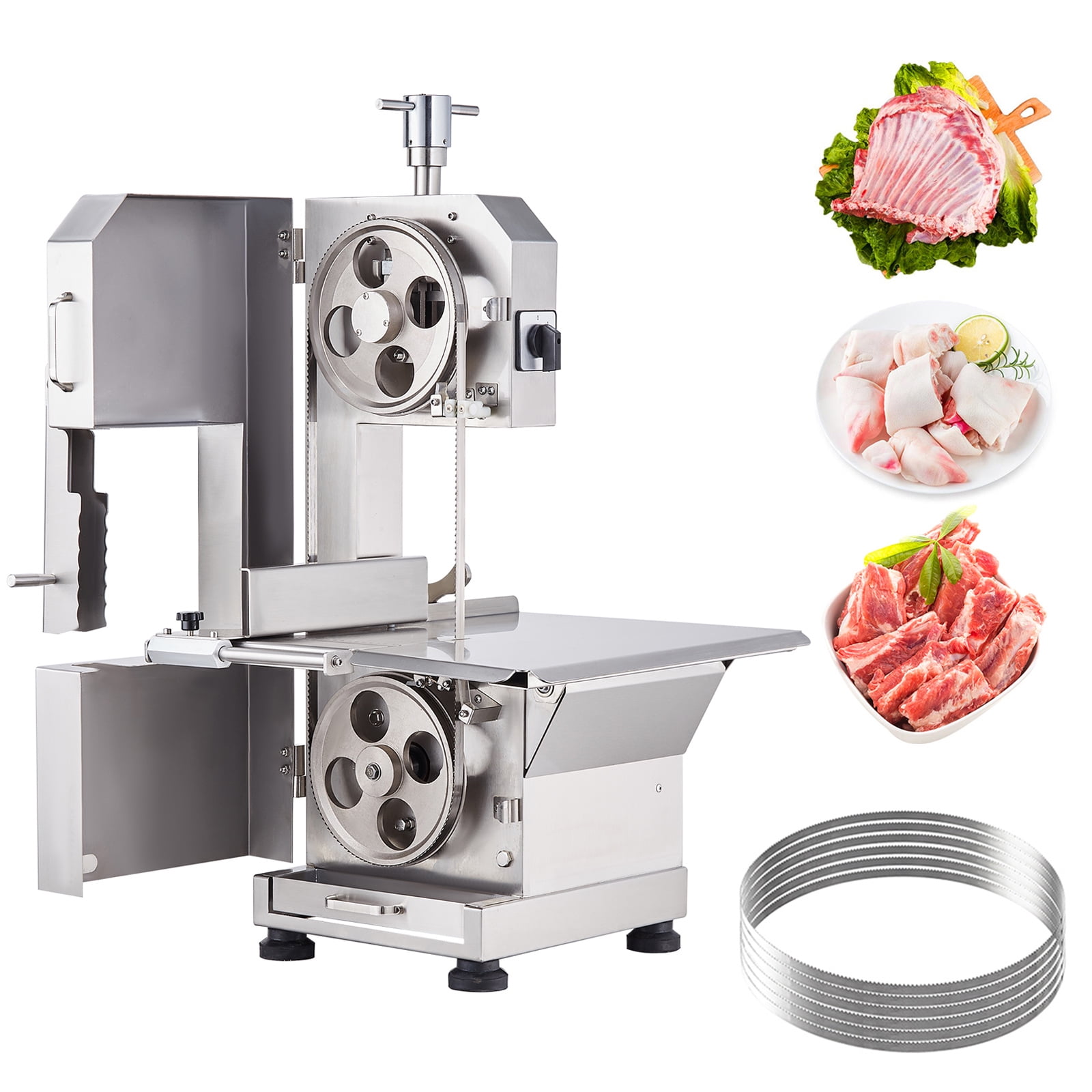 KFFKFF Industrial Electric Meat Band Cutter, 2200W Stainless Steel ...