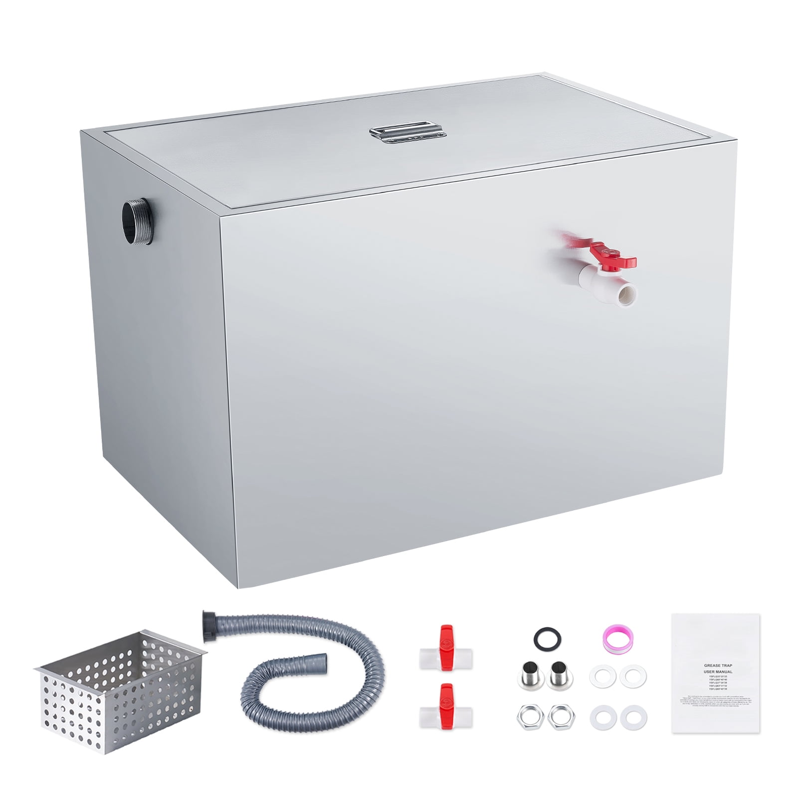 KFFKFF Industrial Oil-Fat Collector, 40 LBS Capacity, Sideway Entry ...