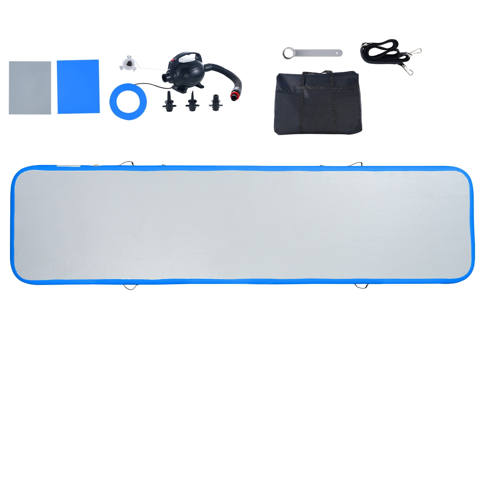 KFFKFF Inflatable Gymnastics Mat, 4-inch Thick, Comes with Electric ...