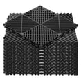 KFFKFF Interlocking Drainage Mats, 12" x 12", Modular Floor Tiles for ...