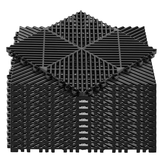 KFFKFF Interlocking Drainage Mats, 12" x 12", Modular Floor Tiles for ...