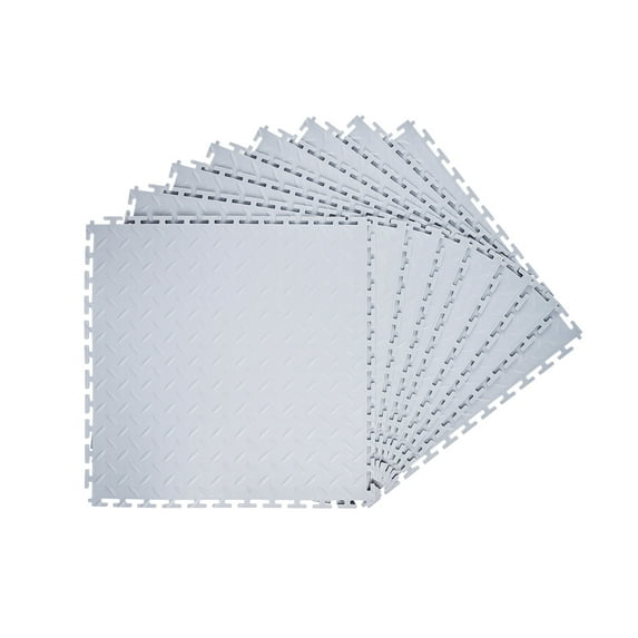 KFFKFF Interlocking Garage Floor Tiles, 8 Pack 20.2 x 20.2 x 0.2 in ...