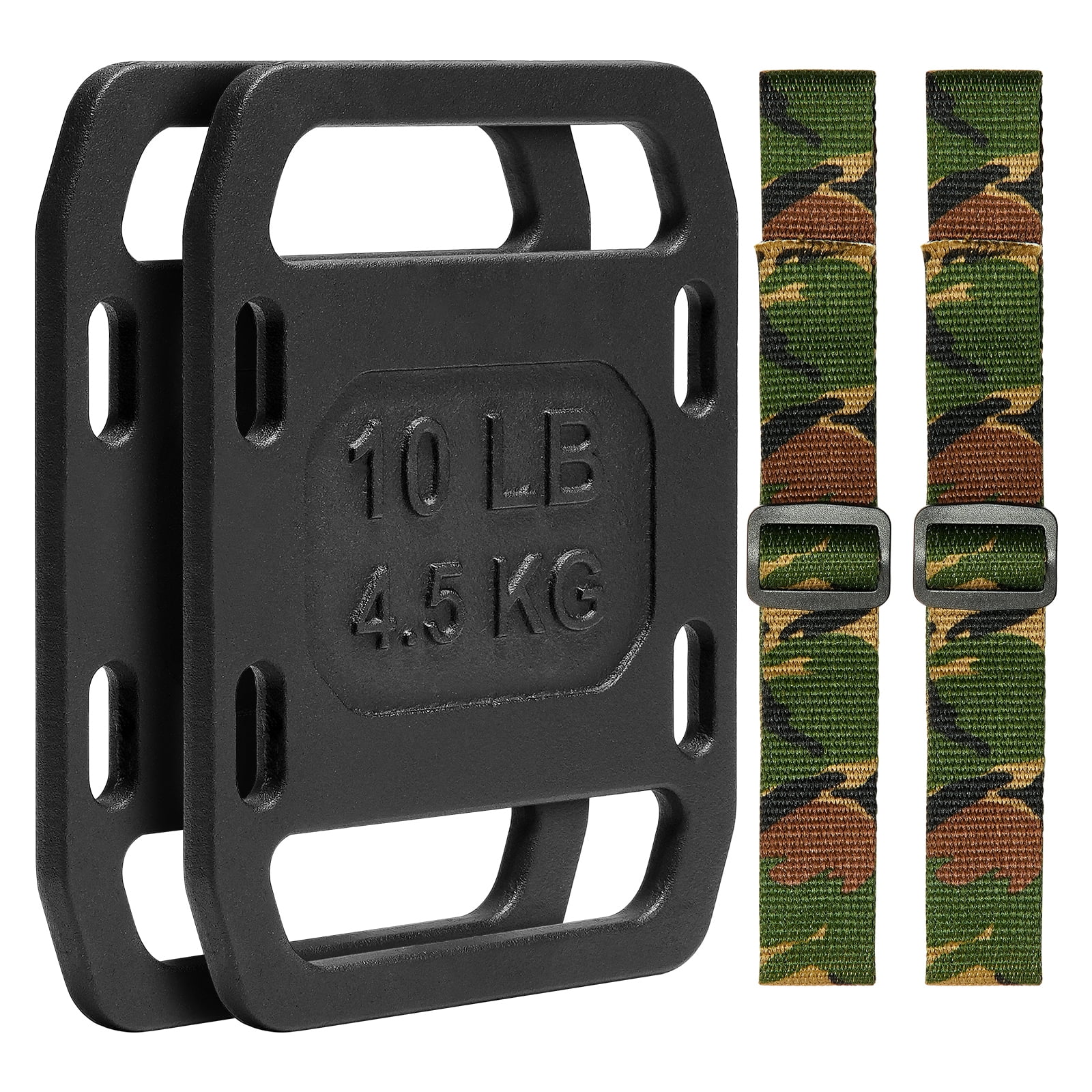 KFFKFF Iron Ruck Weights, Set of Two 10LB Plates, Adjustable Weighted ...