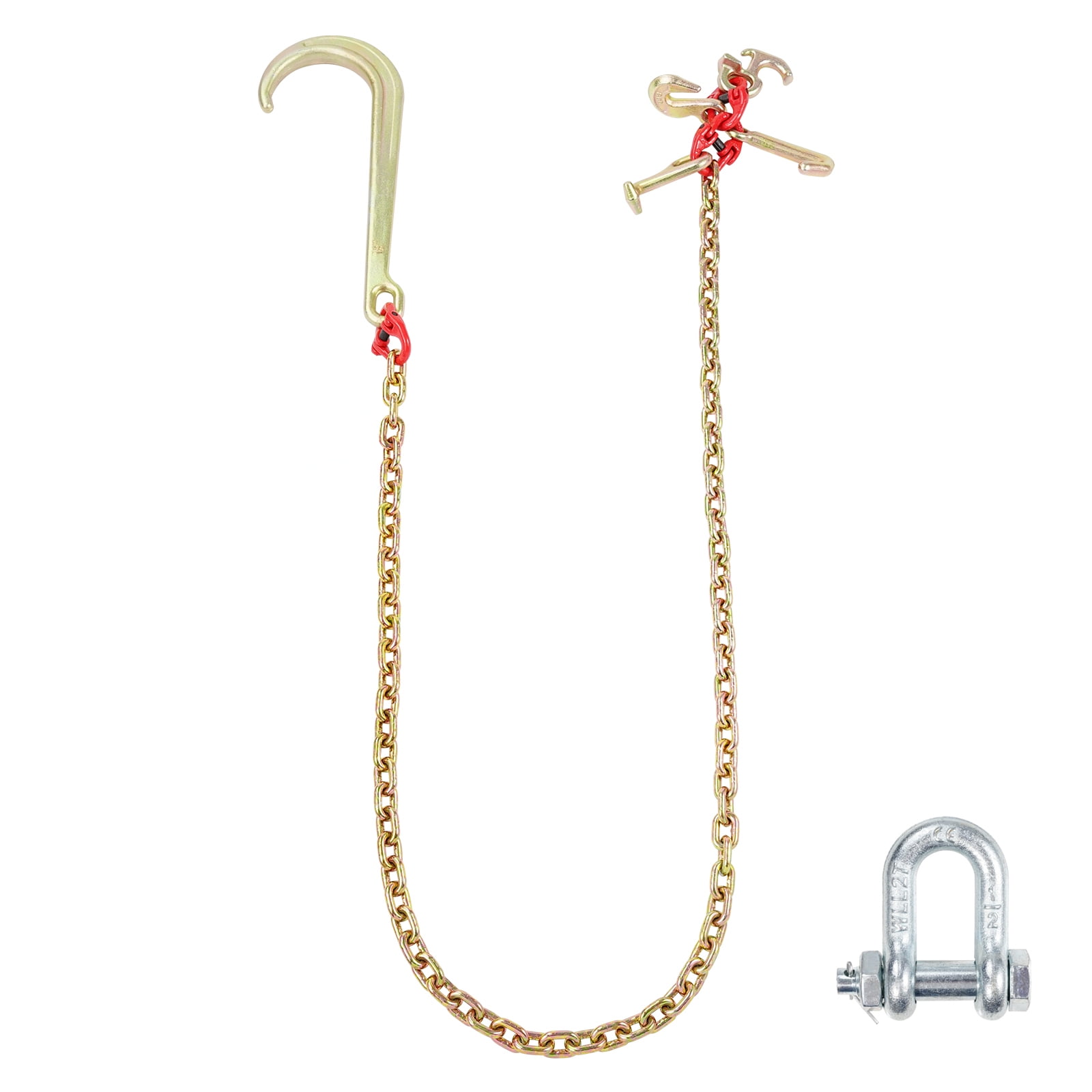 KFFKFF J Hook Chain, 5/16" x 6' G80 with a 15" Shank, RTJ Cluster ...