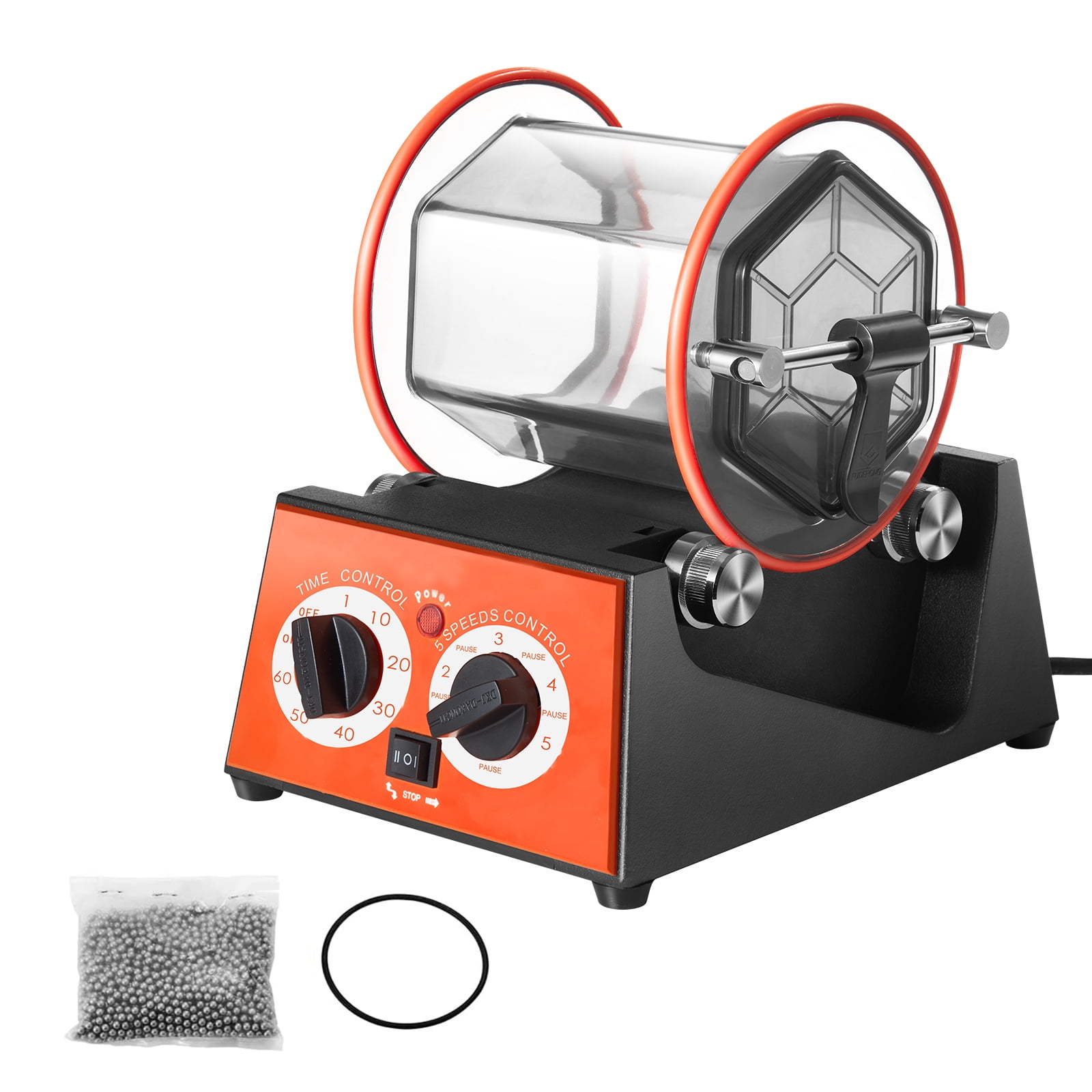 KFFKFF Jewelry Polisher Tumbler, 11lbs/5kg Capacity Mini Rotary Tumbler ...